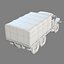 Low-poly Rusty Flatbed Truck Obj