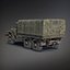 Low-poly Rusty Flatbed Truck Obj