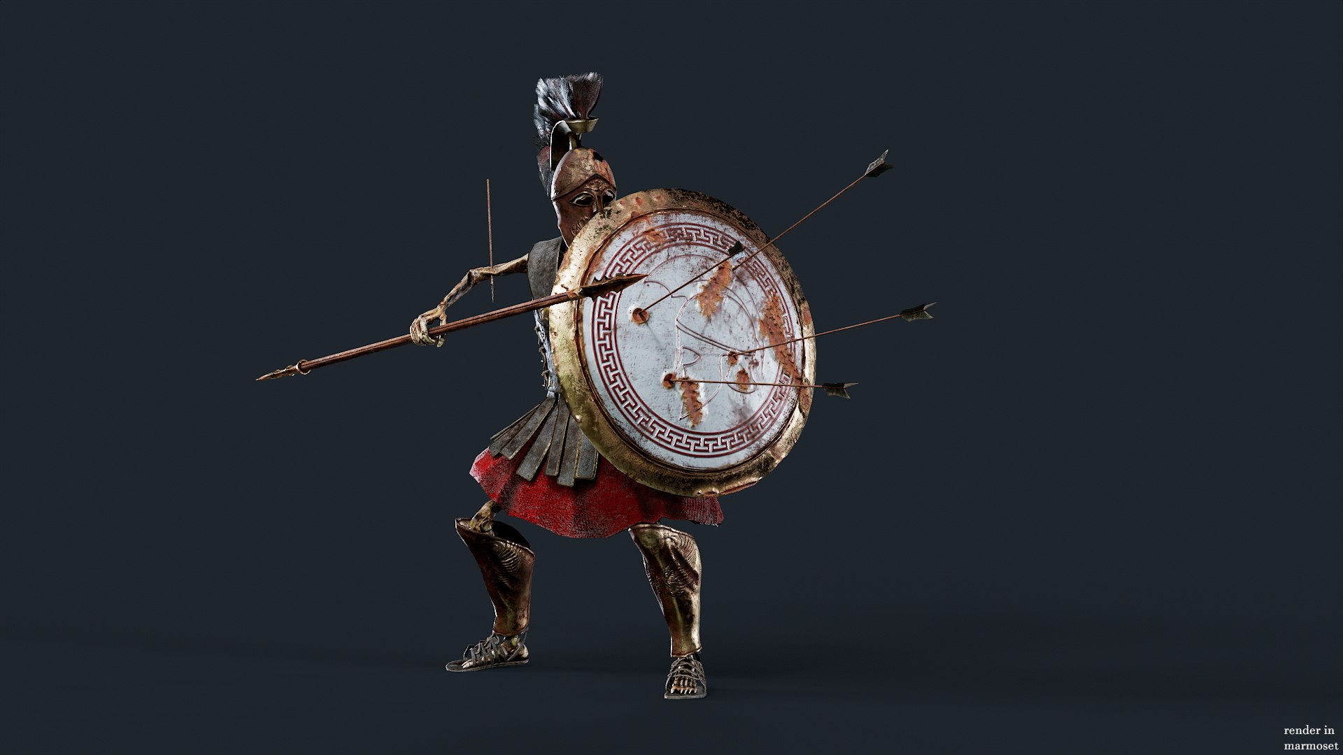 SKELETON SPARTAN HOPLITE 3D Model - TurboSquid 2404438