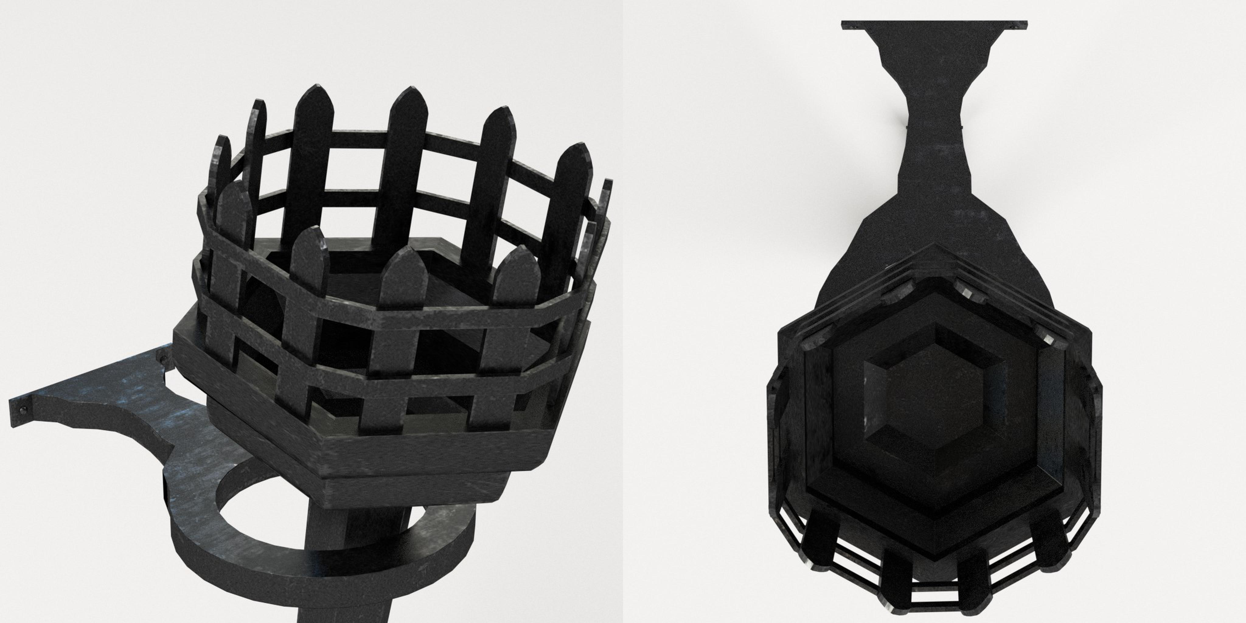 dungeon medieval iron torch max