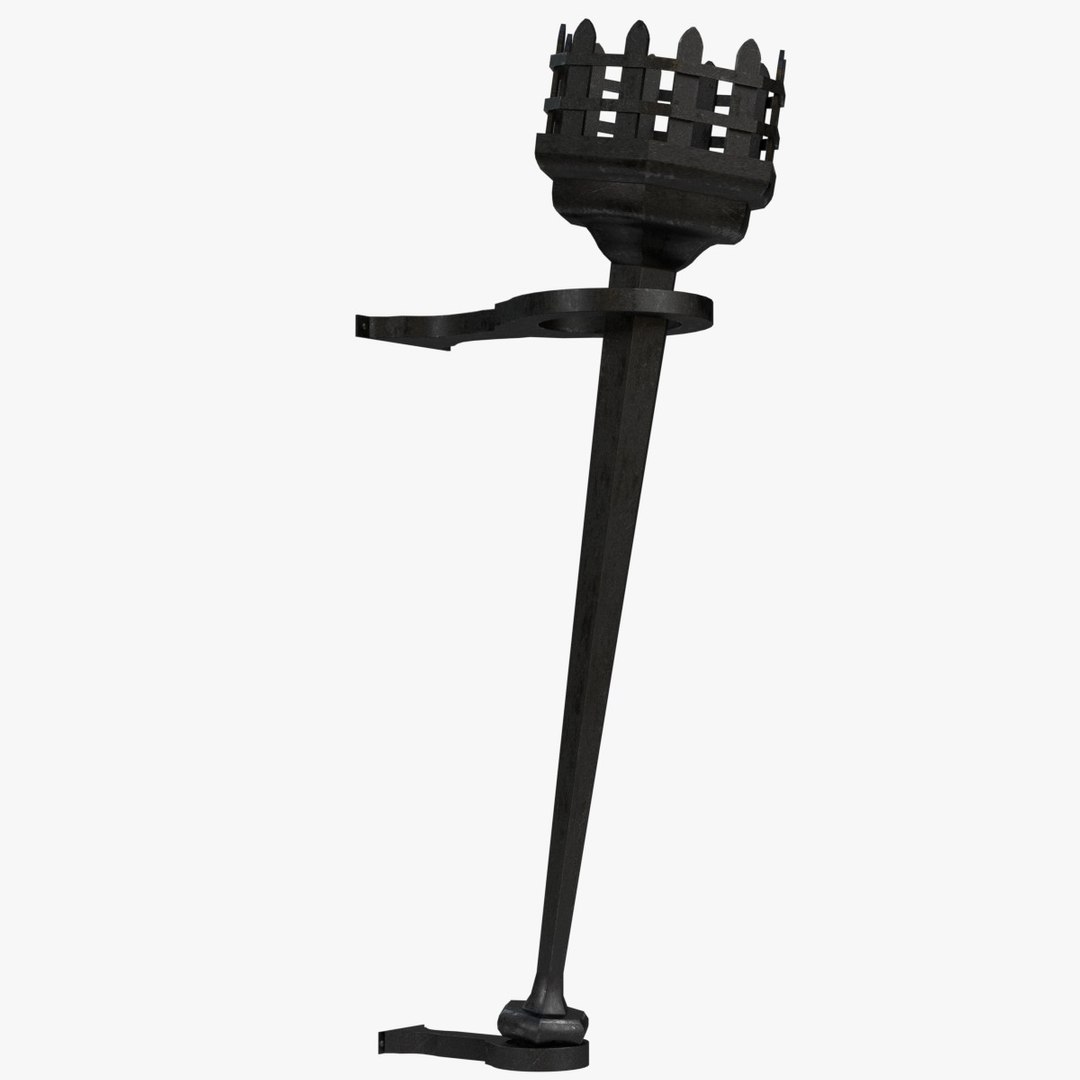 Dungeon Medieval Iron Torch Max