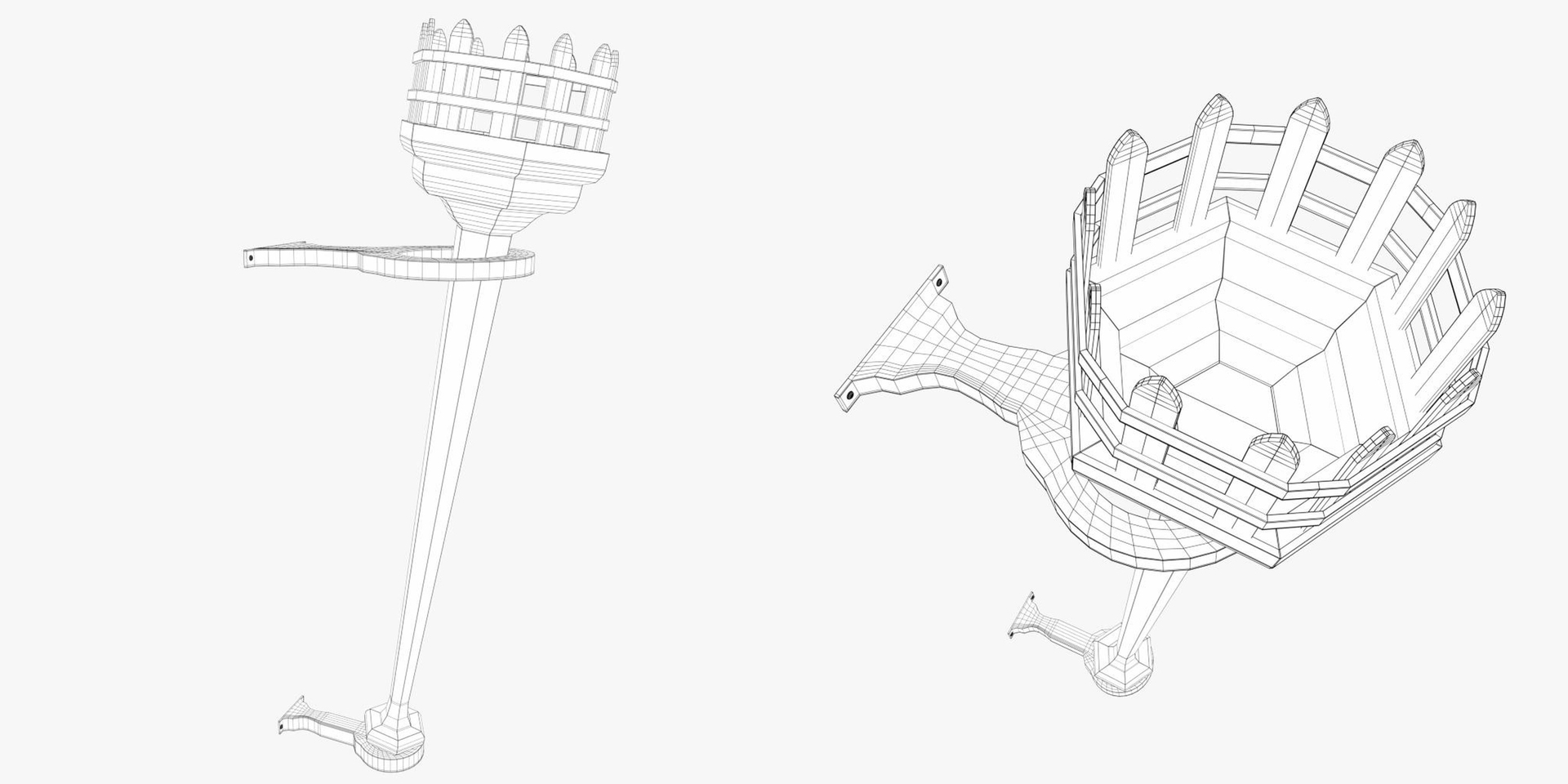 dungeon medieval iron torch max