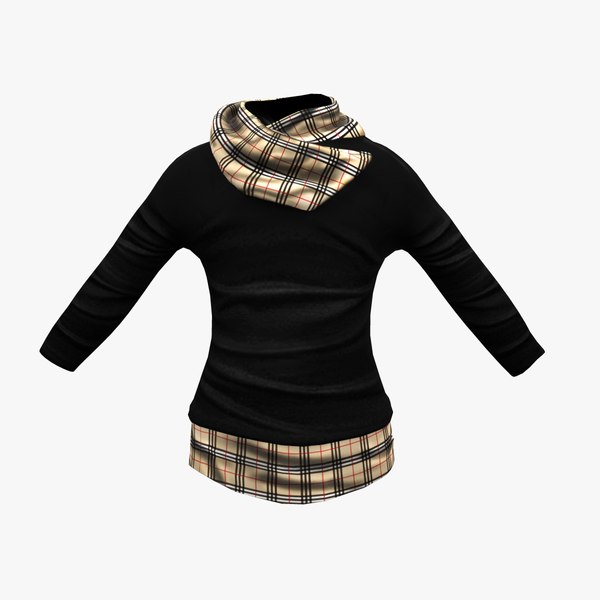 3D Male Patchwork Sweater - TurboSquid 1811385