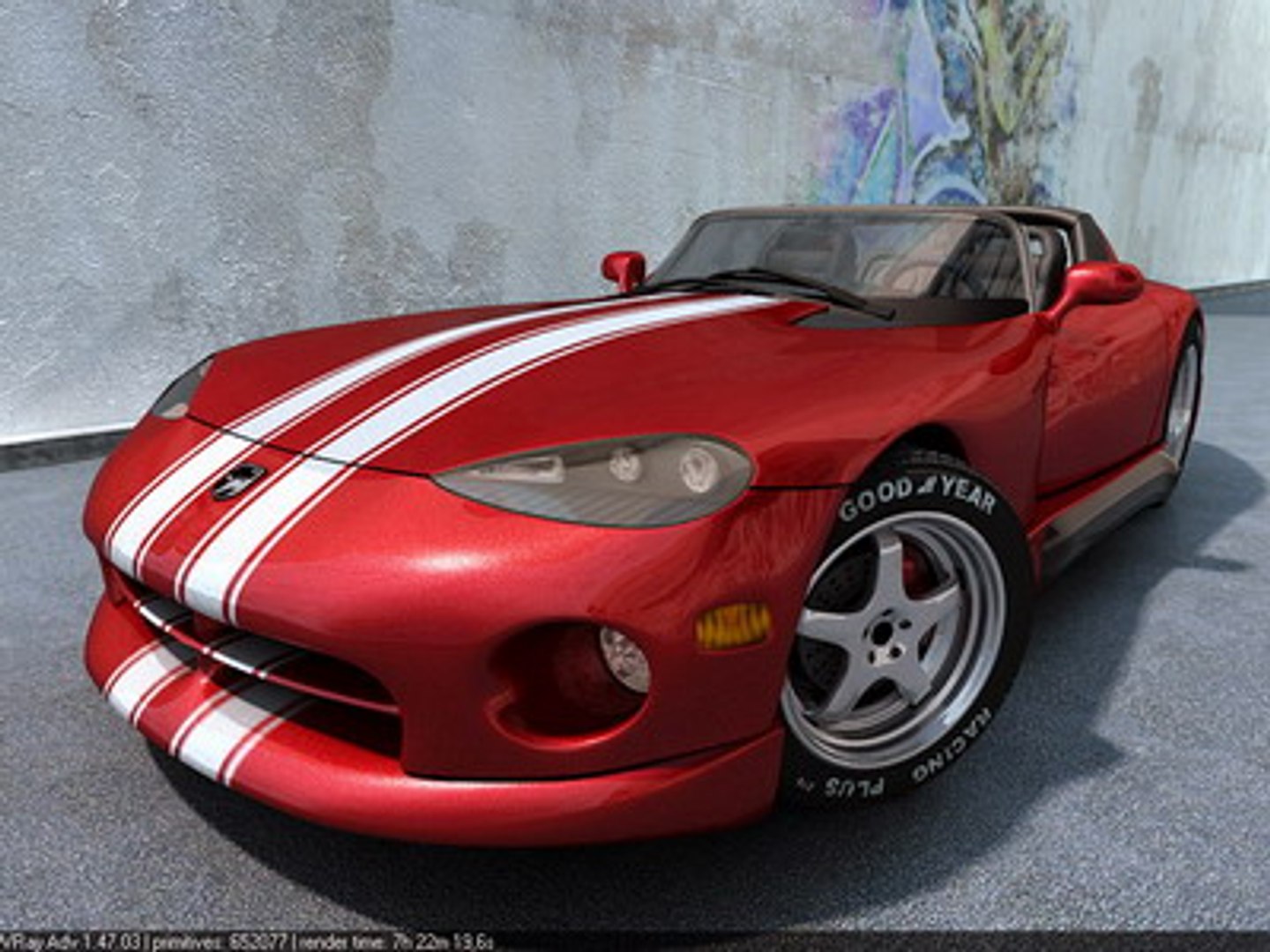 res dodge viper sports cars 3d max