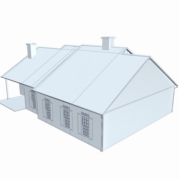 suburban single family house materials 3d max