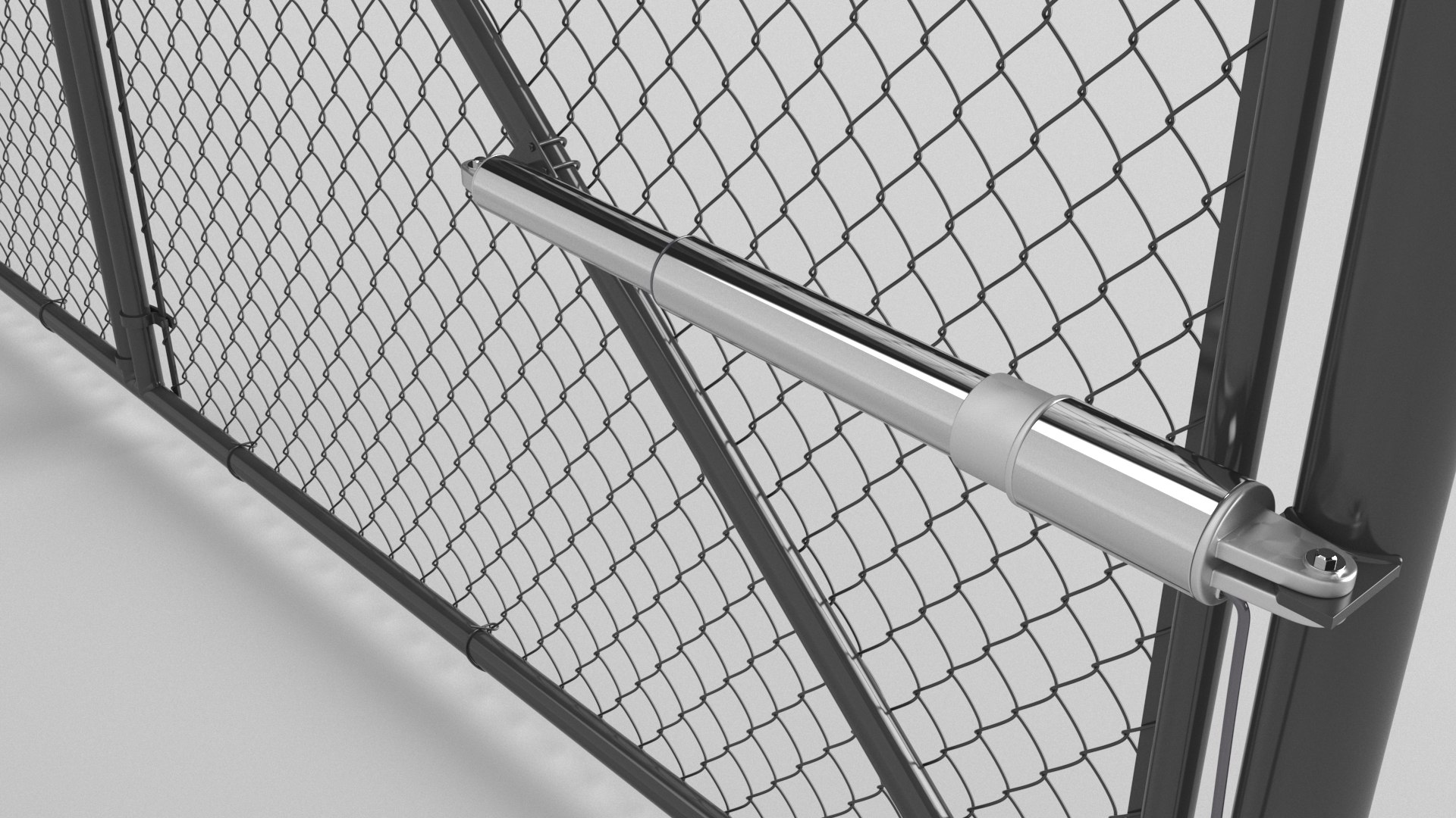 3D Model Chain Link Gate Door - TurboSquid 1701806