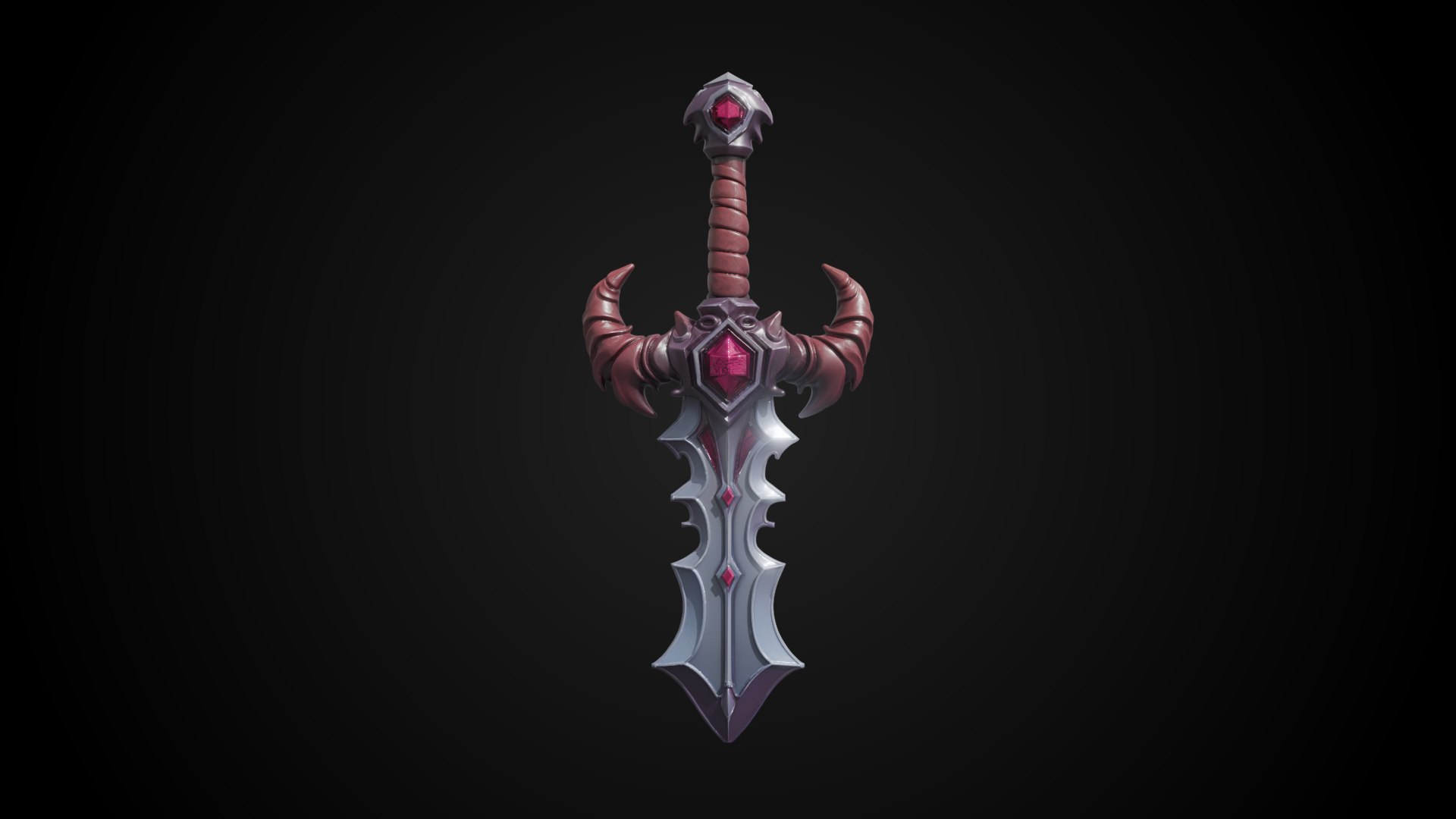 3D Stylized Fantasy Sword - Dragonbane Greatsword - Crimson Howl ...