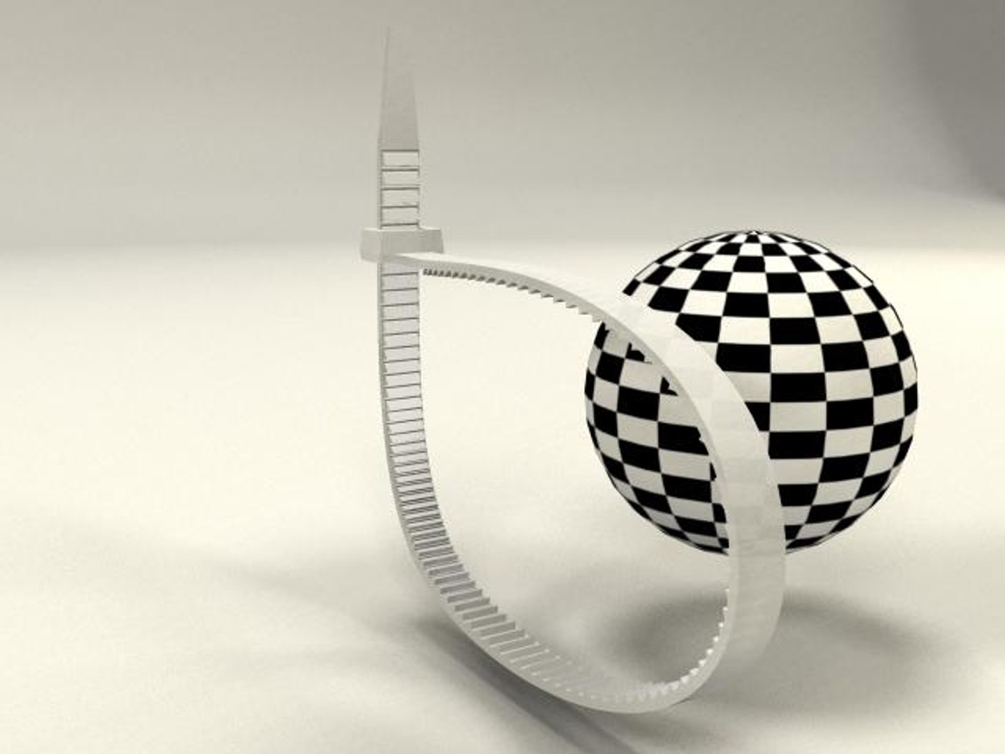 realistic tie binder 3d model