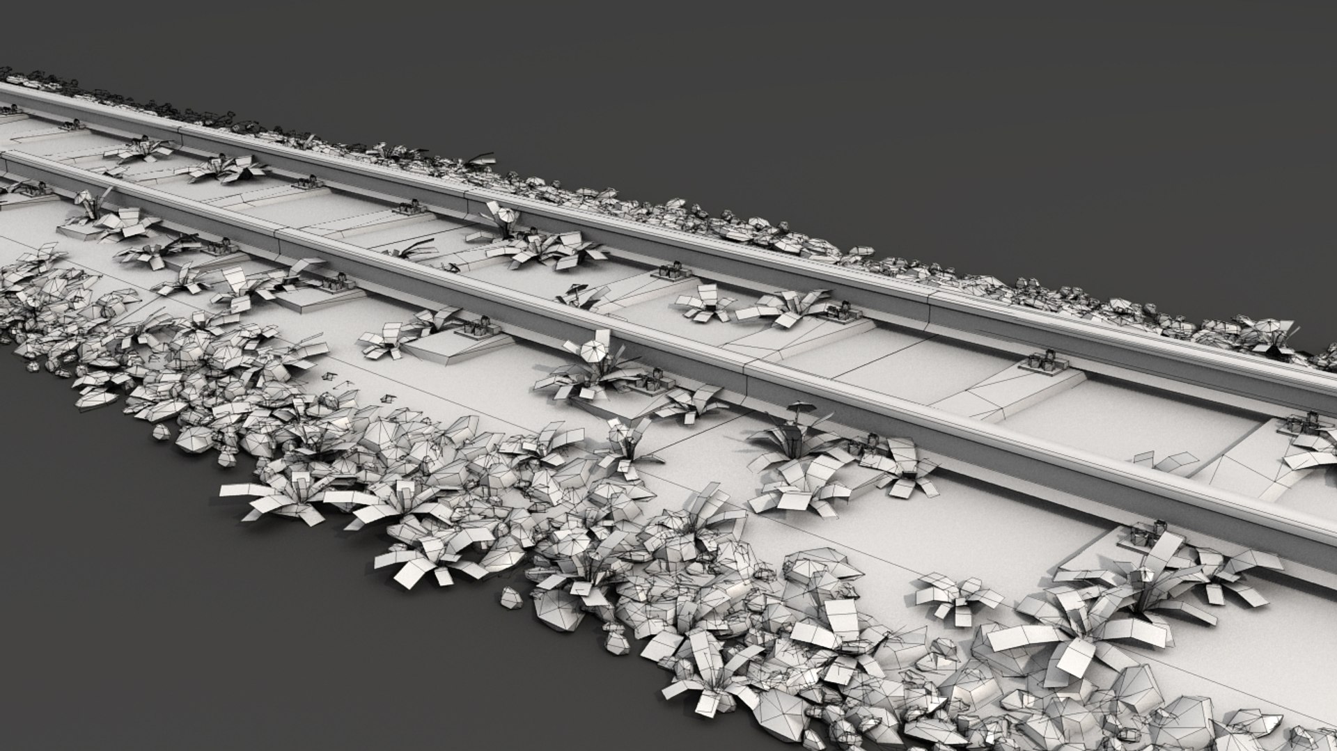 Railway Track Model - TurboSquid 1525832