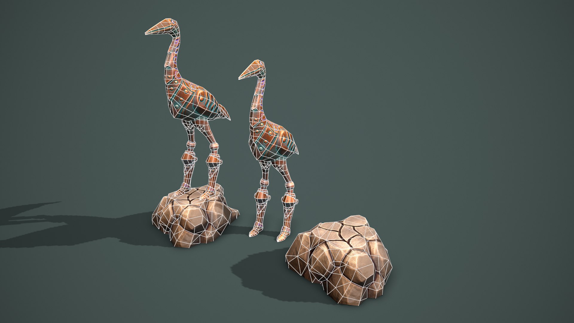 Statue heron model - TurboSquid 1443822