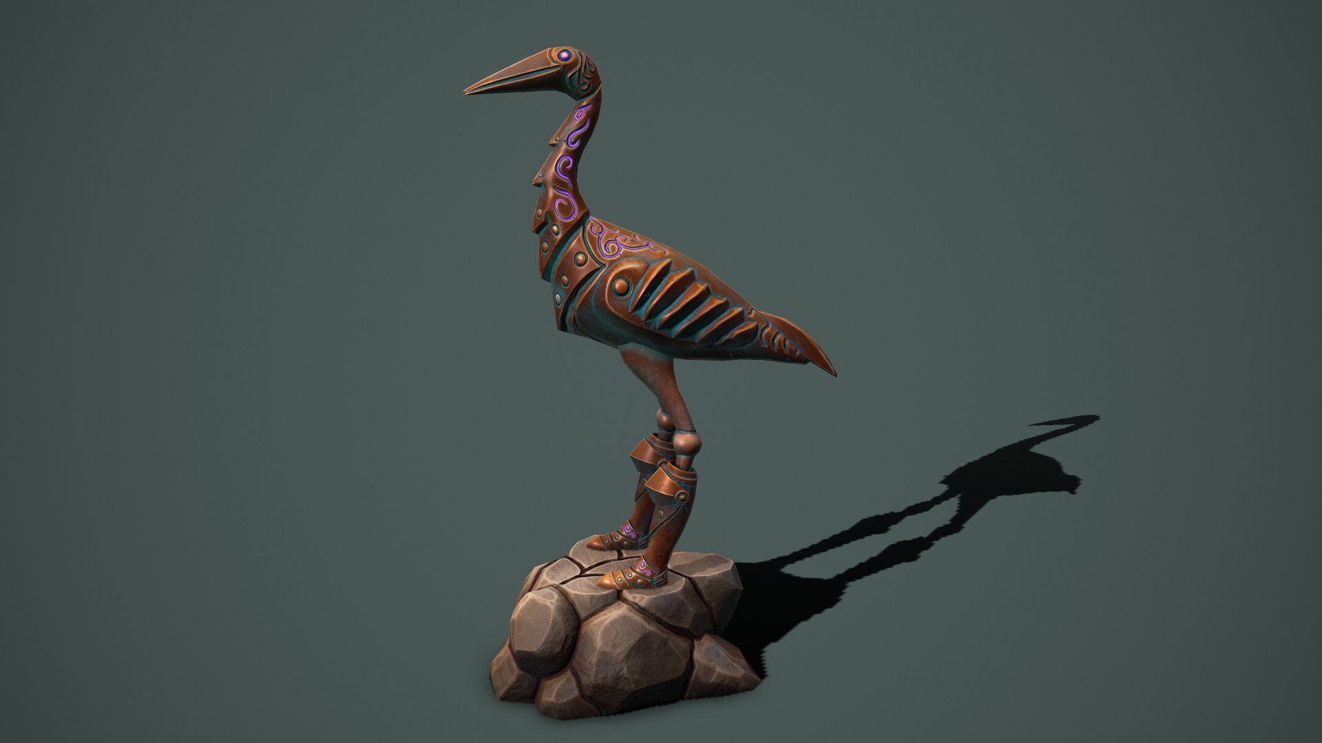 Statue heron model - TurboSquid 1443822