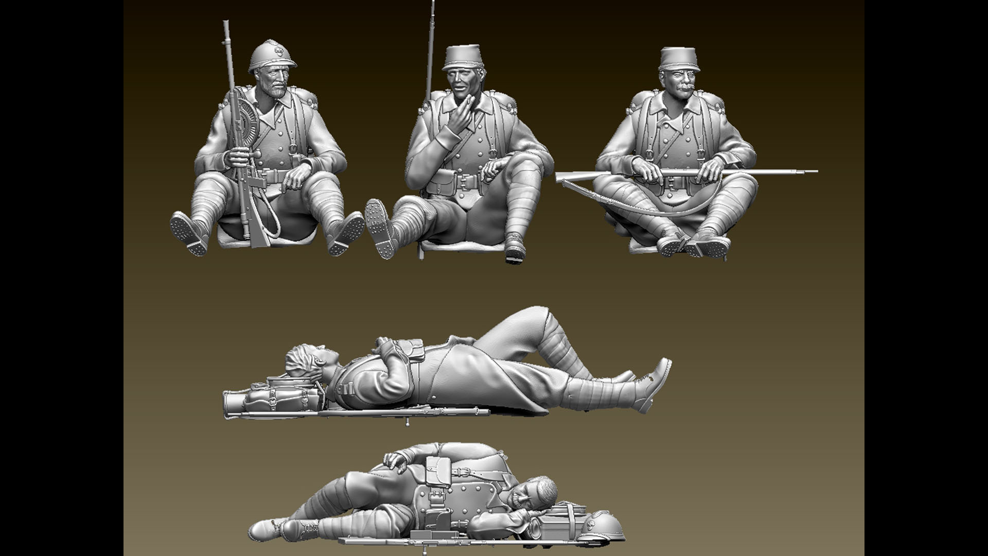 French soldier ww1 3D model - TurboSquid 1764956