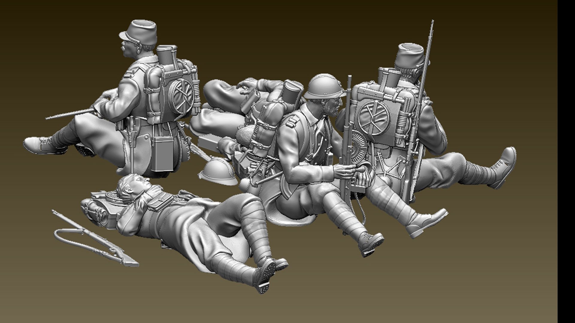 French Soldier Ww1 3D Model - TurboSquid 1764956