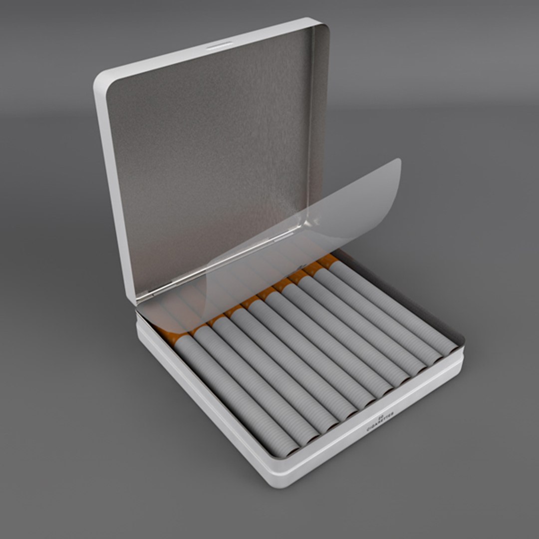 3d Tin Cigarette Box Model