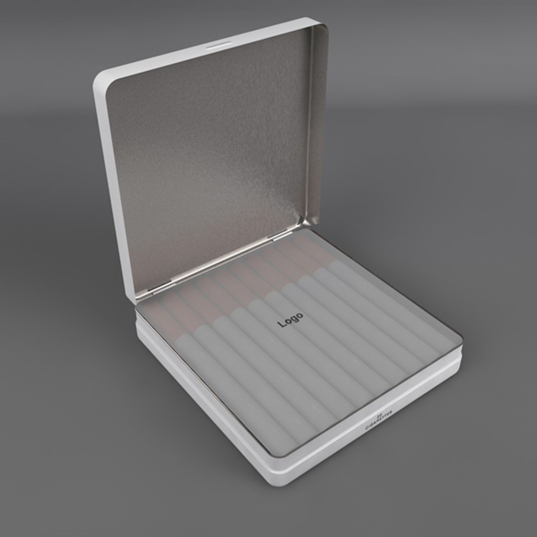 3d Tin Cigarette Box Model