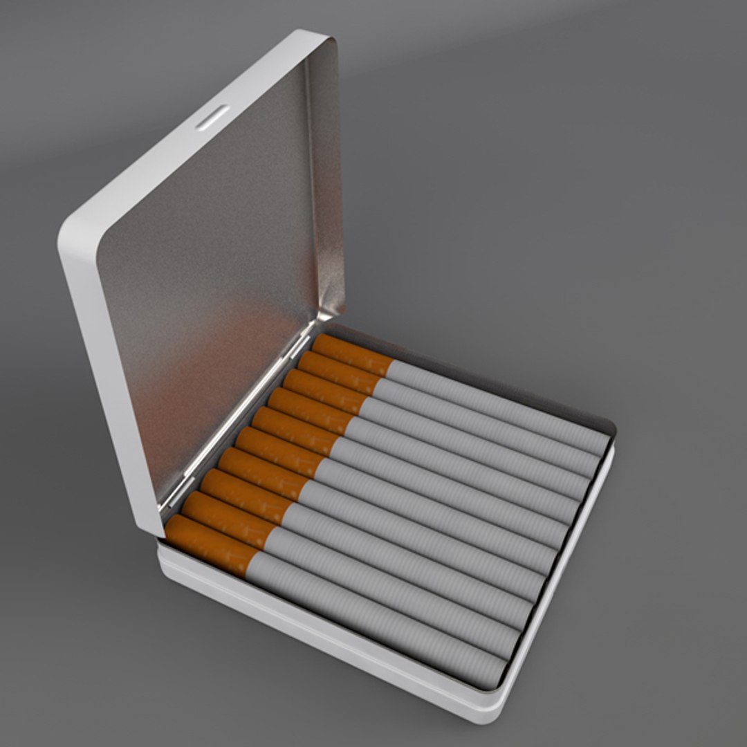 3d Tin Cigarette Box Model