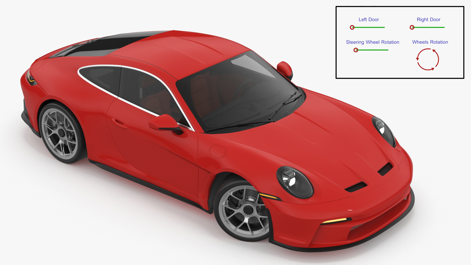 Modern Sport Car Red Rigged 3D Model - TurboSquid 2264251