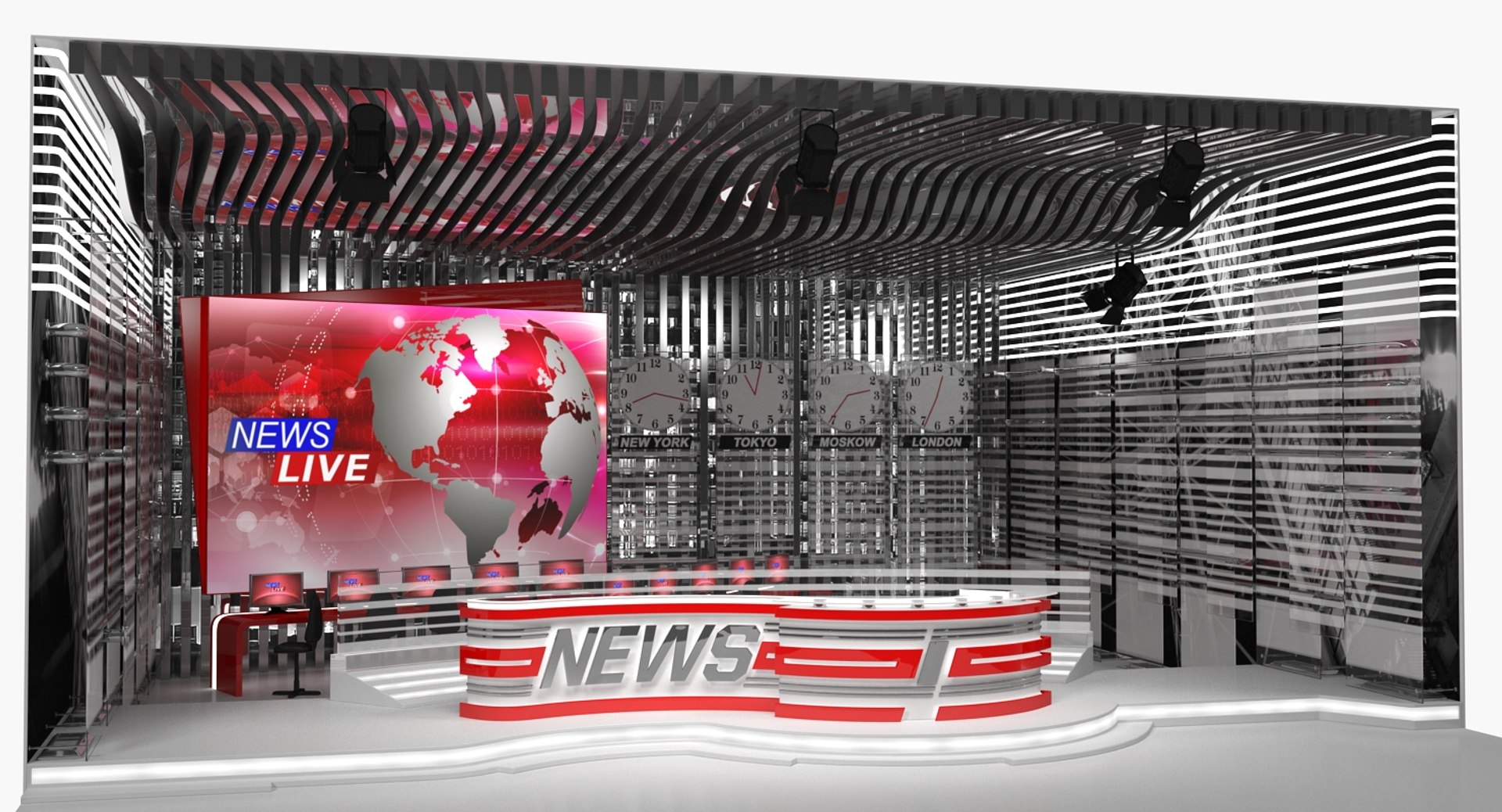 Big Tv Studio 3D Model - TurboSquid 1283158