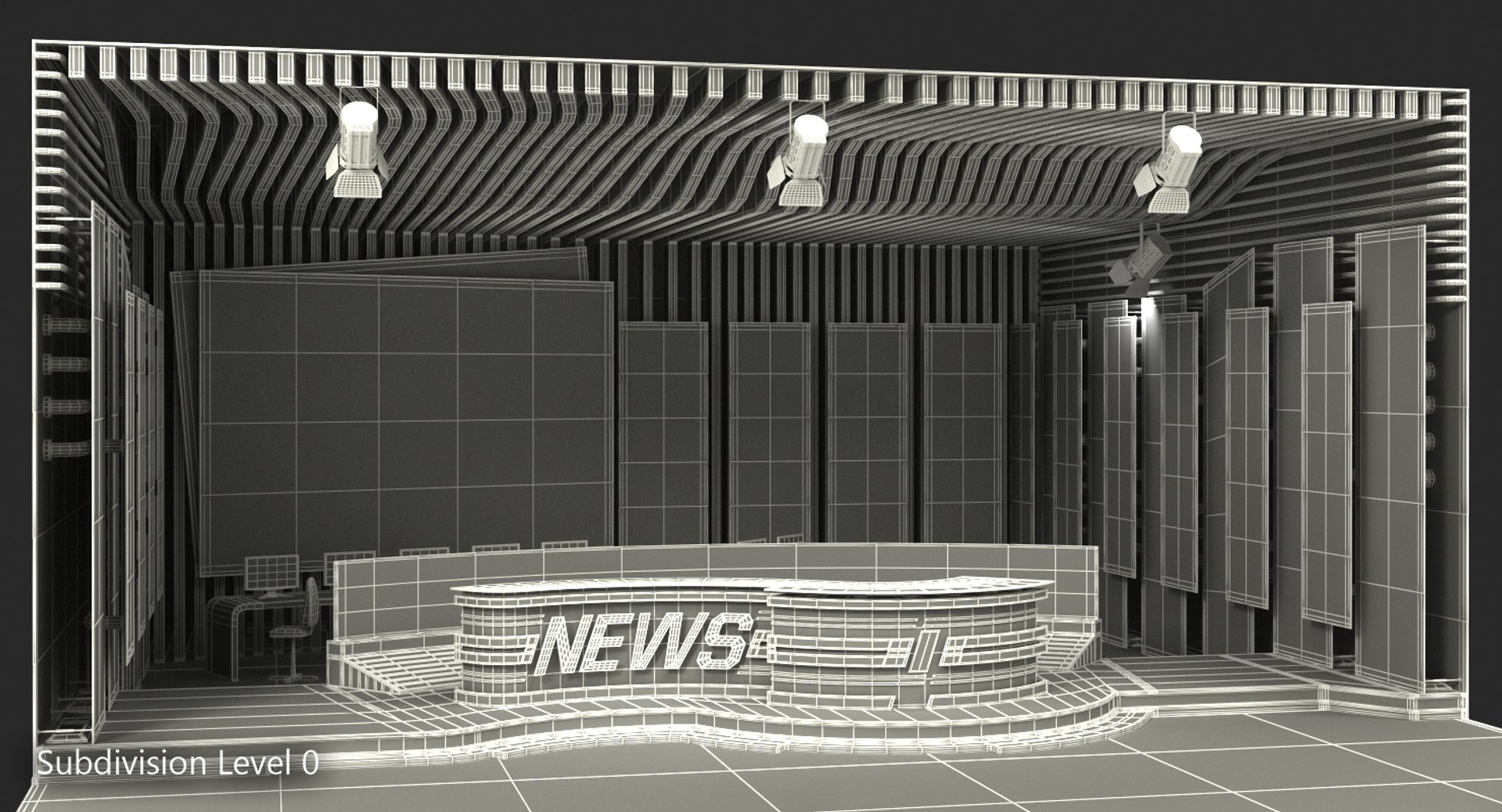 Big Tv Studio 3D Model - TurboSquid 1283158