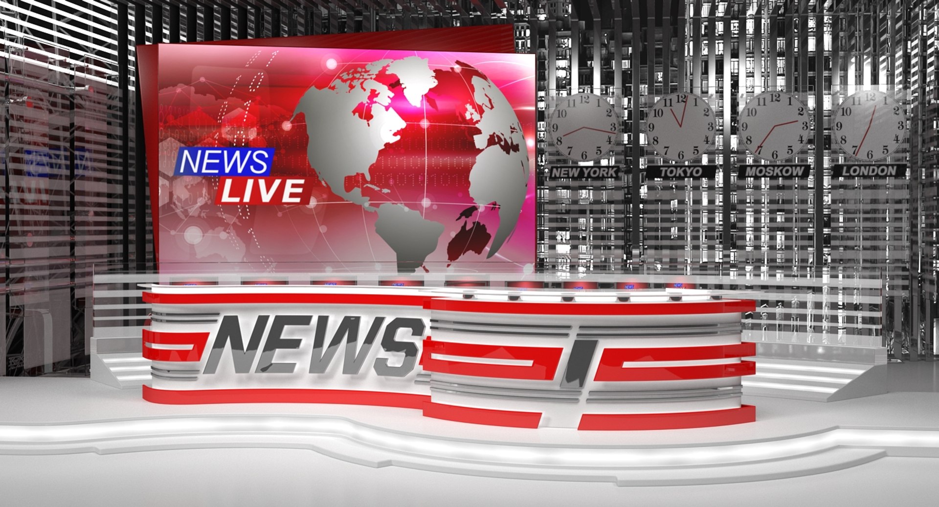 Big Tv Studio 3D Model - TurboSquid 1283158
