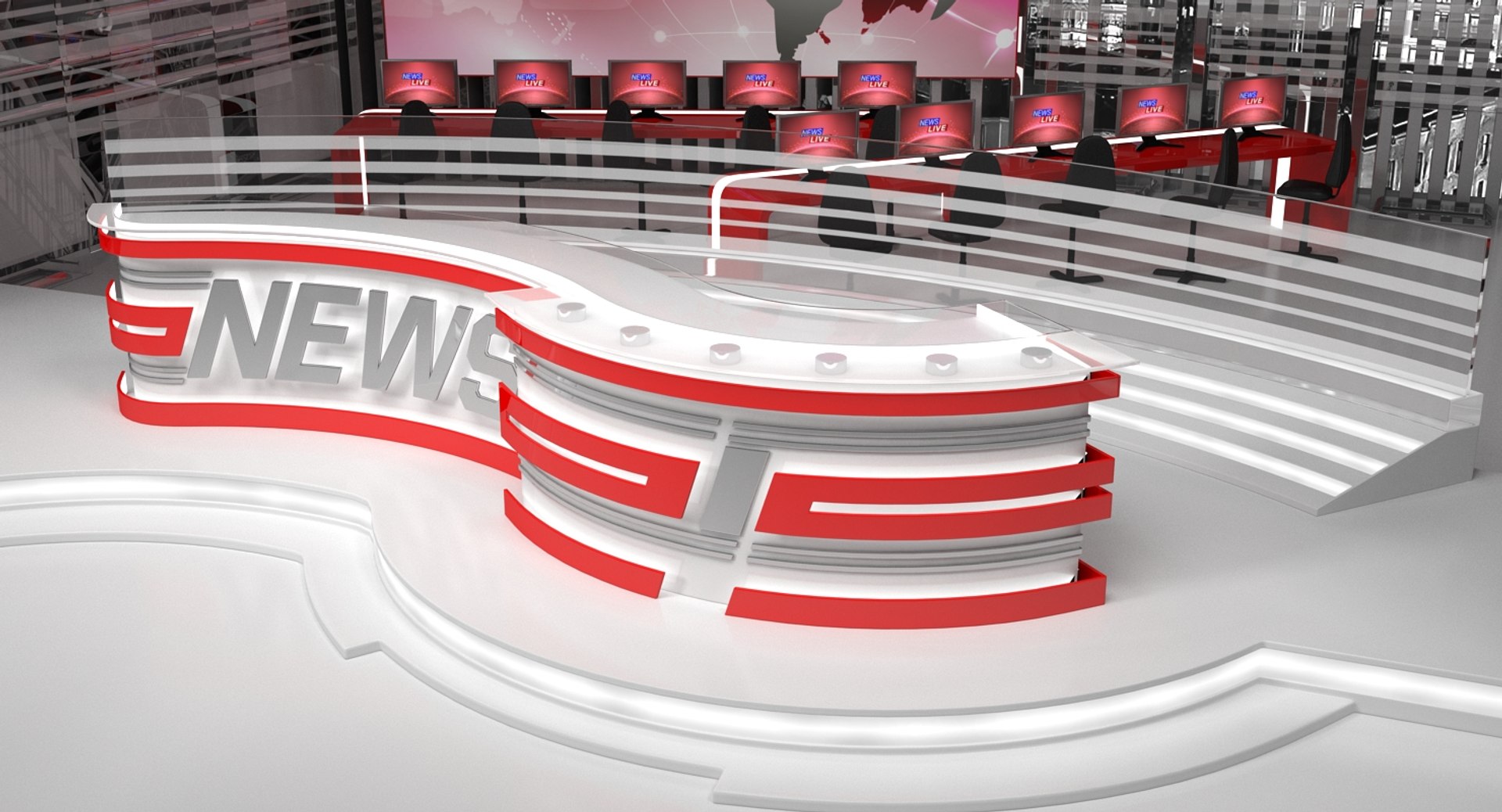 Big Tv Studio 3D Model - TurboSquid 1283158