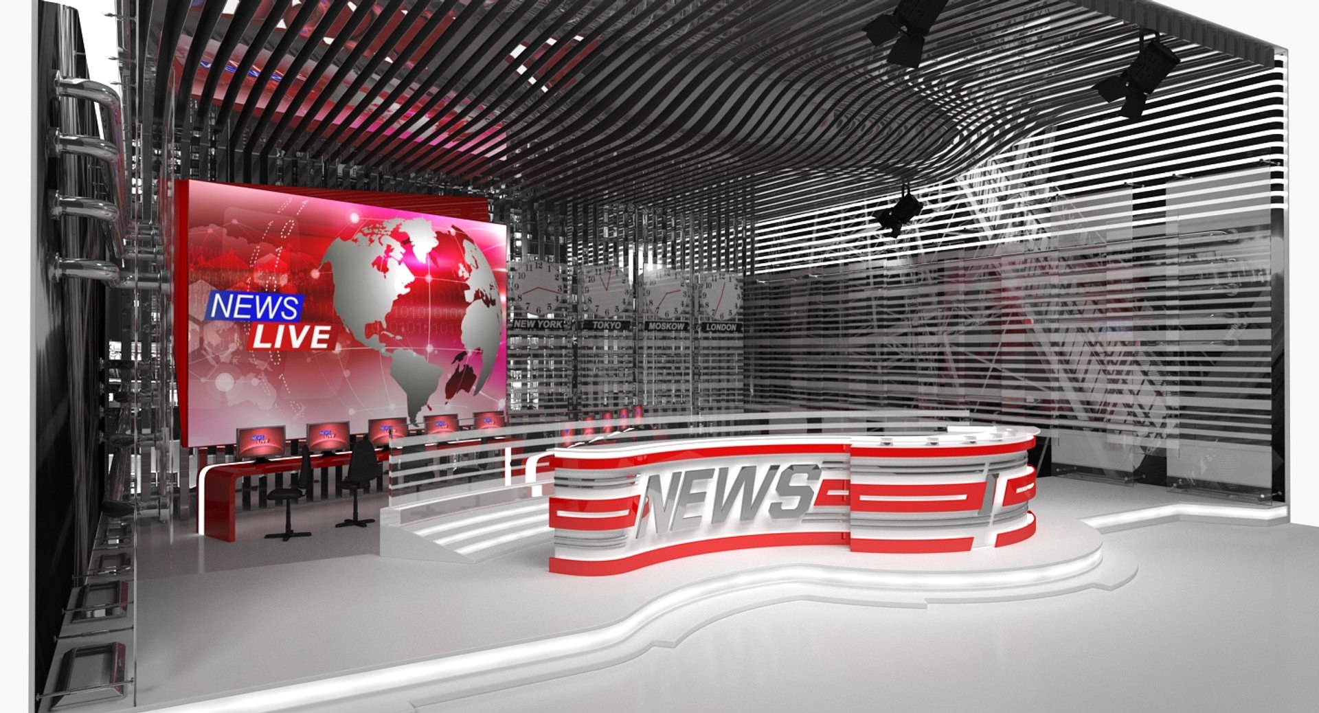 Big Tv Studio 3D Model - TurboSquid 1283158
