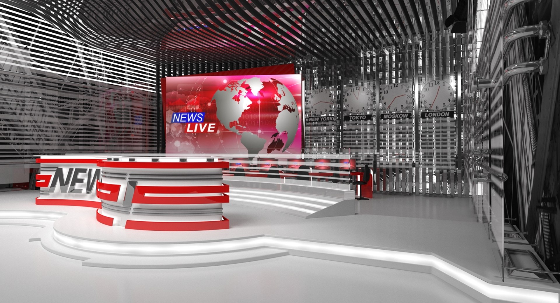 Big Tv Studio 3D Model - TurboSquid 1283158
