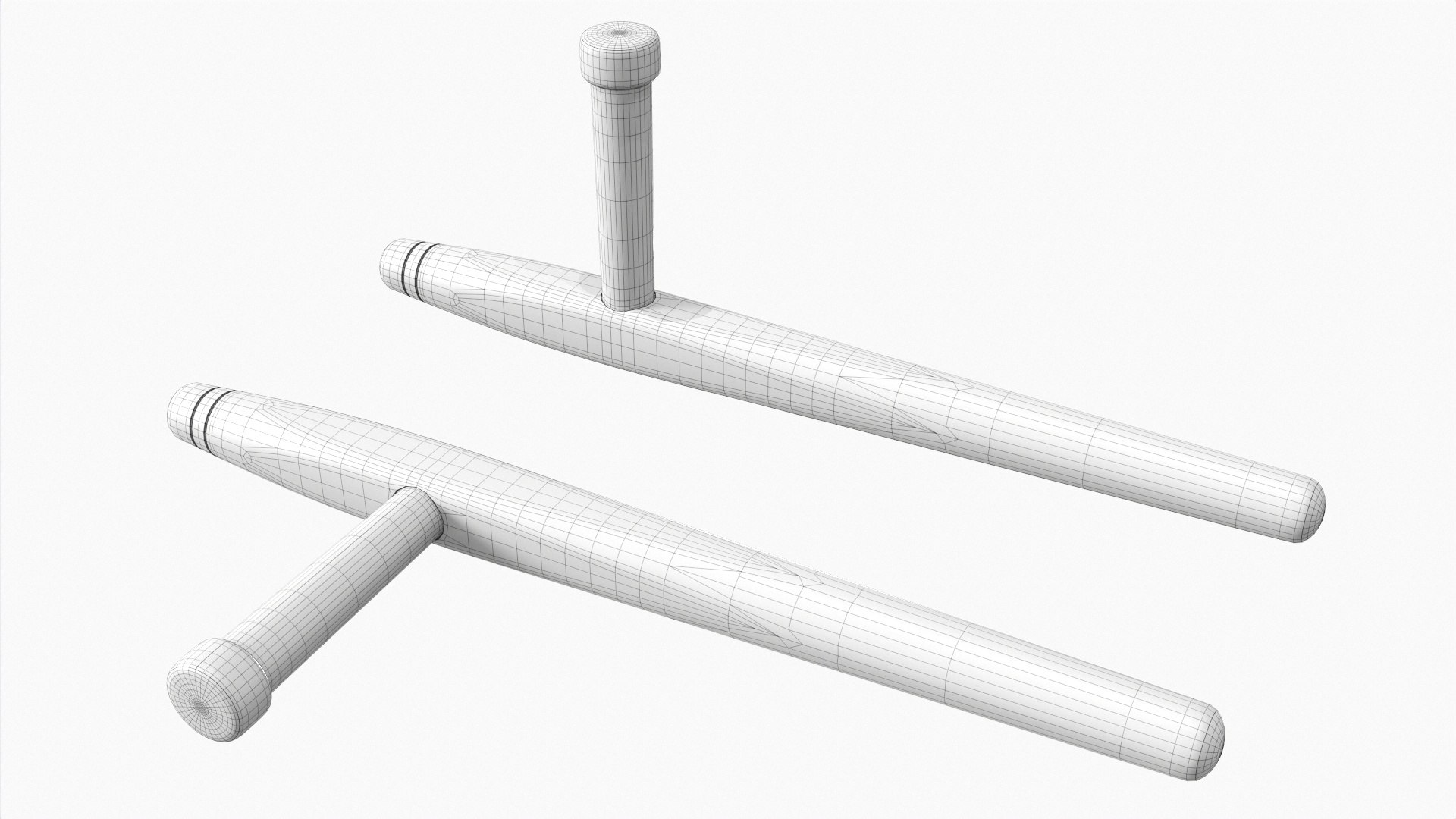 Tonfa Okinawa Wood 3D - TurboSquid 1856618
