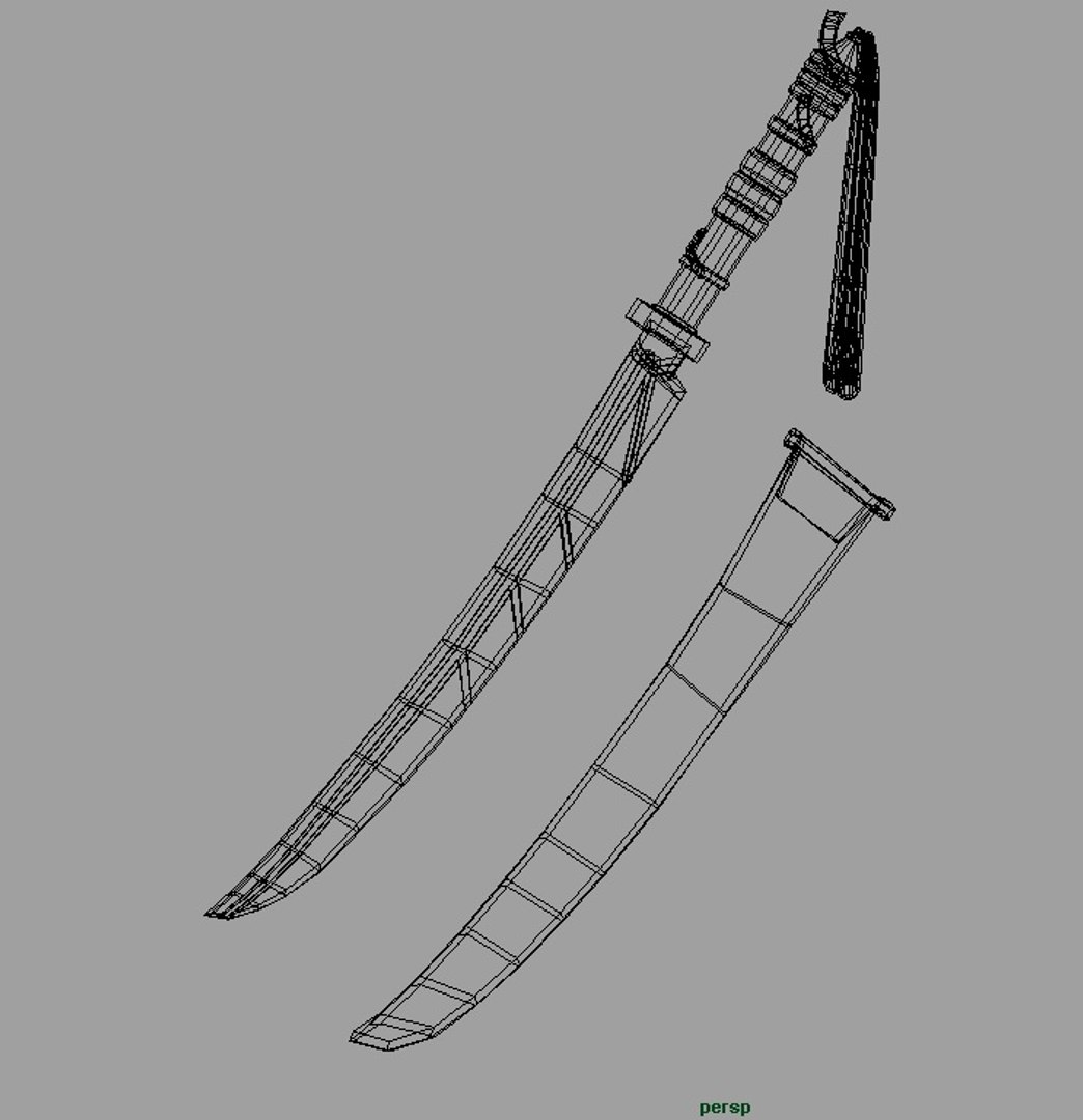 3d Model Samuri Sword Sheath