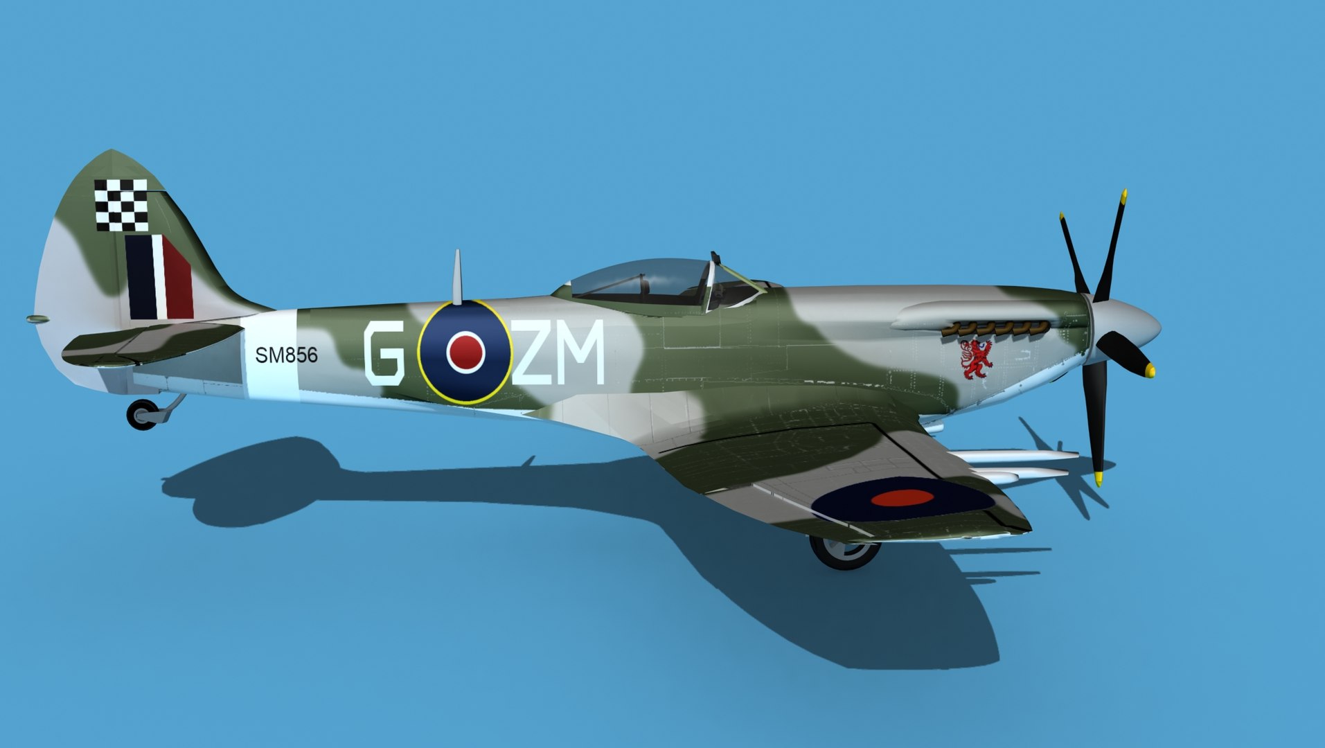 Supermarine Spitfire Mk XVIII V02 3D Model - TurboSquid 1925709
