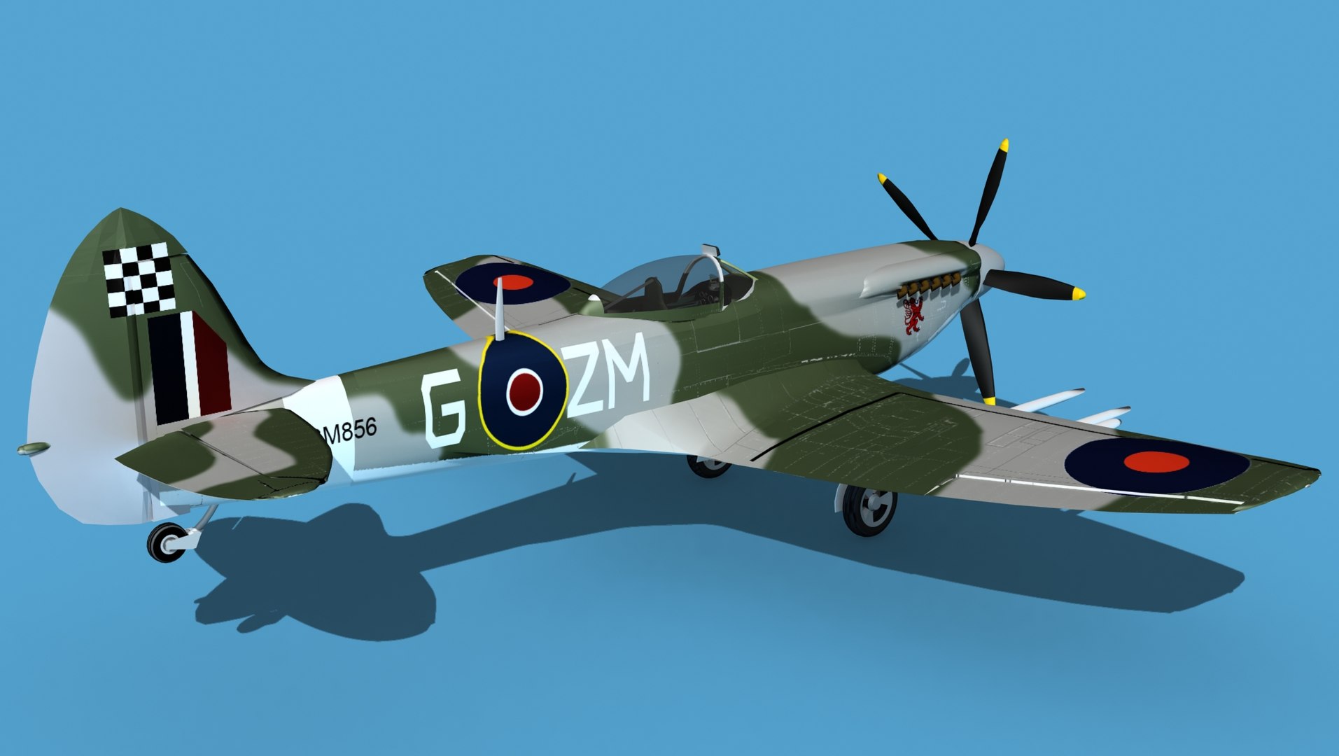 Supermarine Spitfire Mk XVIII V02 3D Model - TurboSquid 1925709