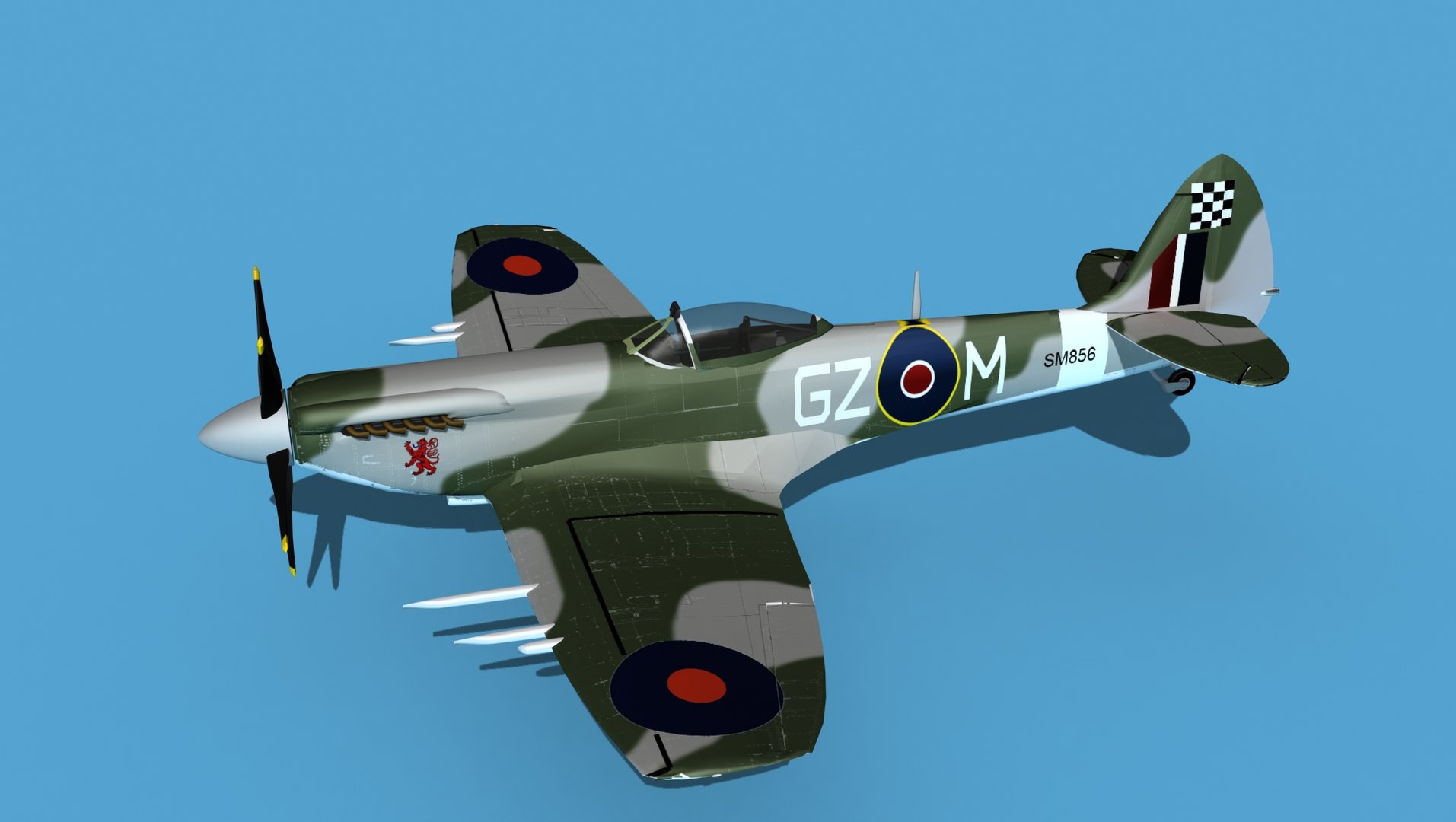 Supermarine Spitfire Mk XVIII V02 3D Model - TurboSquid 1925709