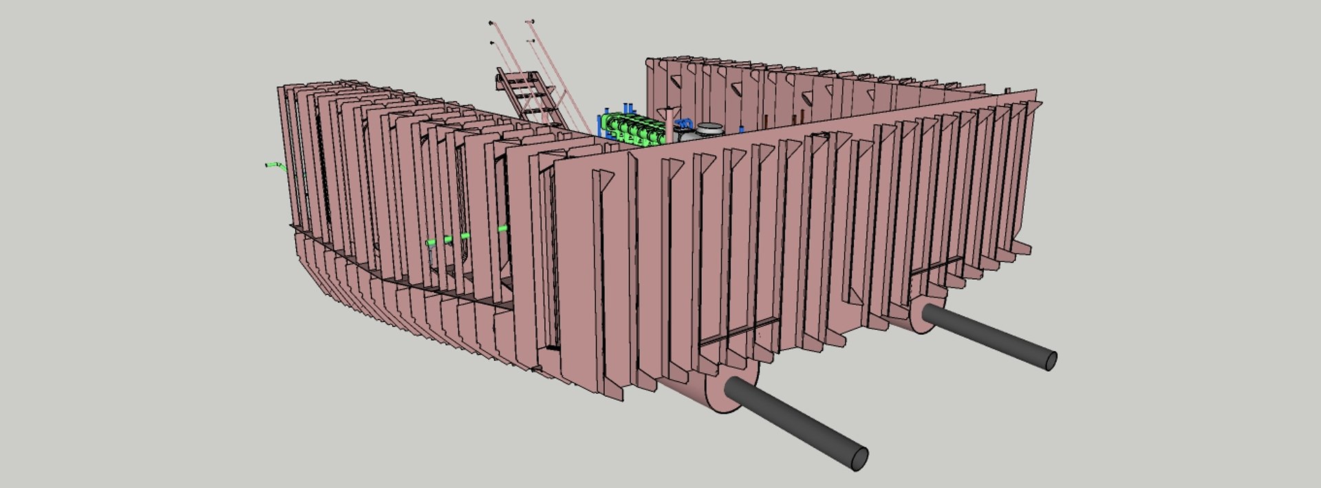 3D Ship Engine Room Structure - TurboSquid 1466832