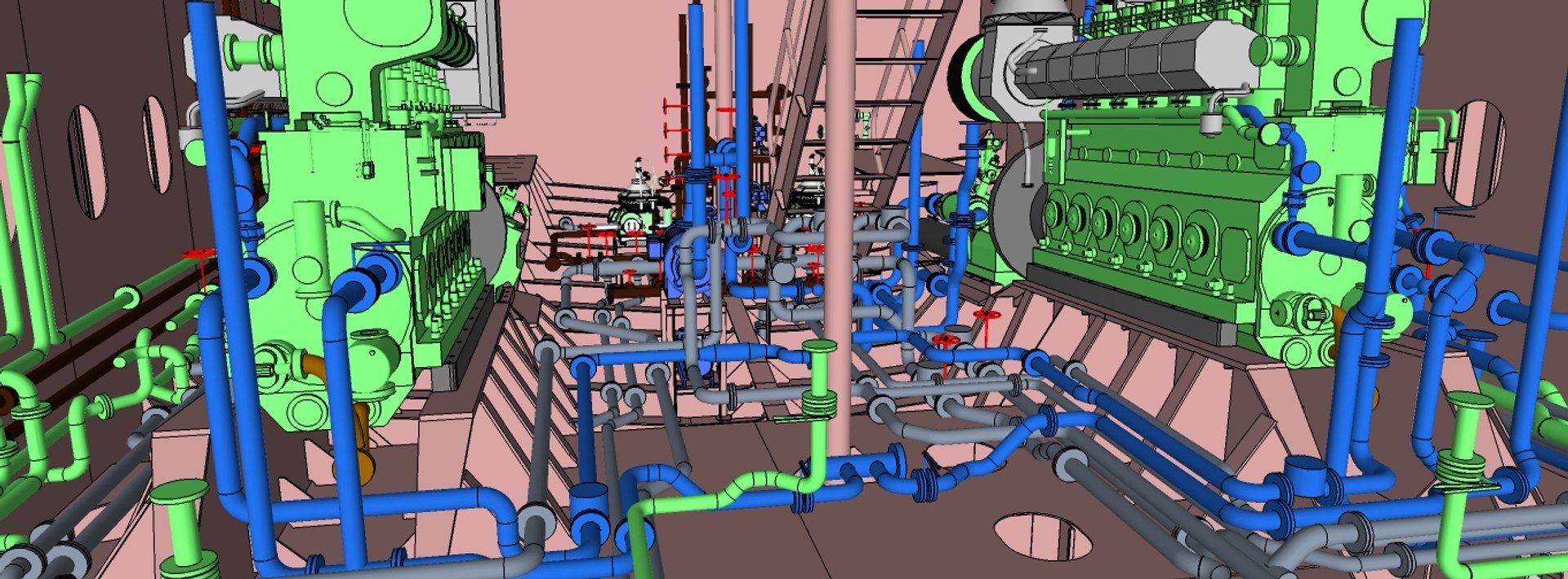3D Ship Engine Room Structure - TurboSquid 1466832