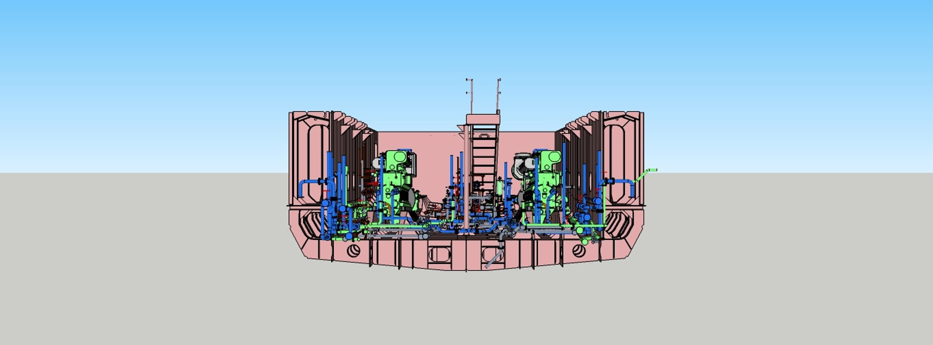3D Ship Engine Room Structure - TurboSquid 1466832