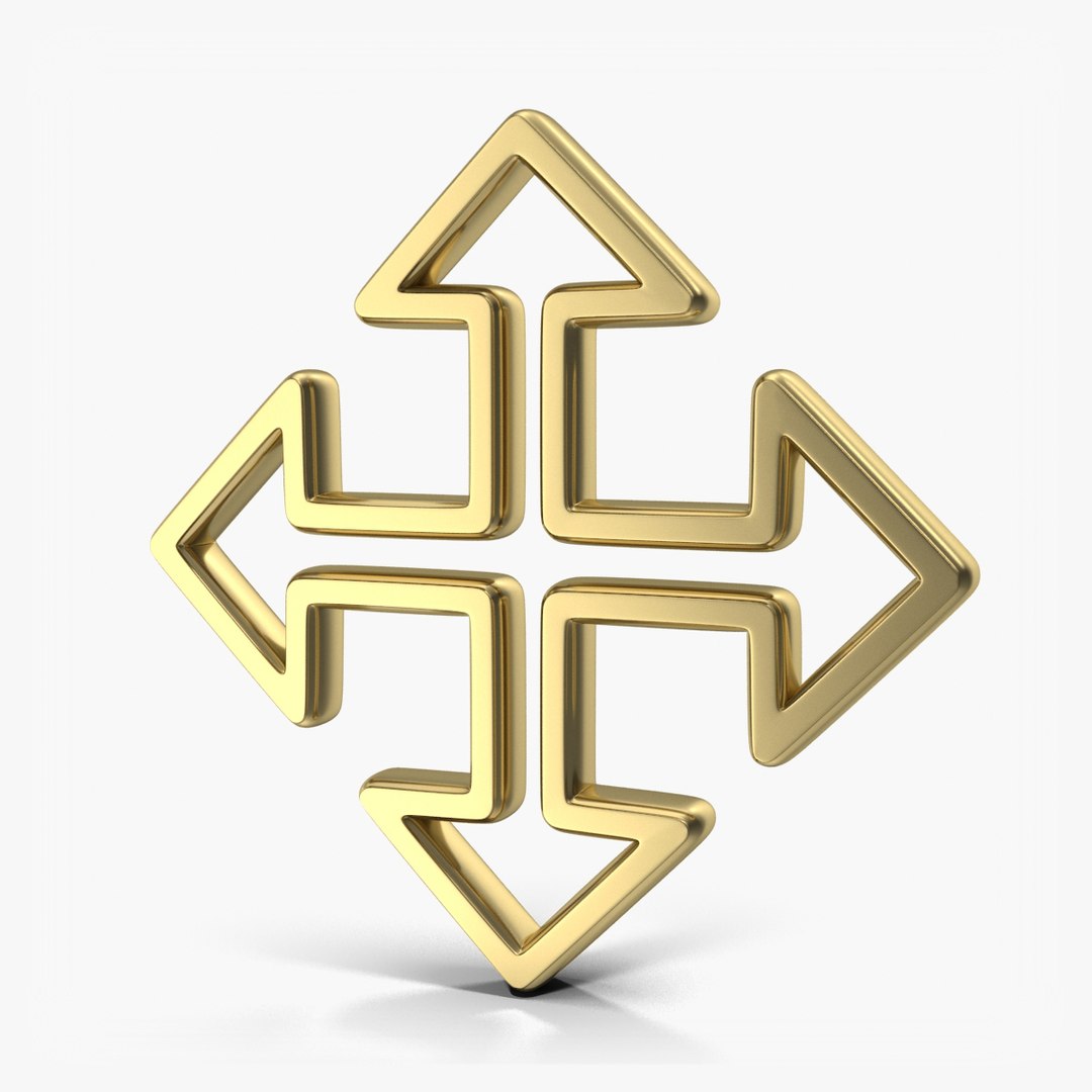 Move Cursor Symbol Gold 3D model - TurboSquid 2066705