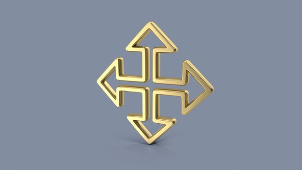 modelo 3d Mover Cursor Símbolo Oro - TurboSquid 2066705