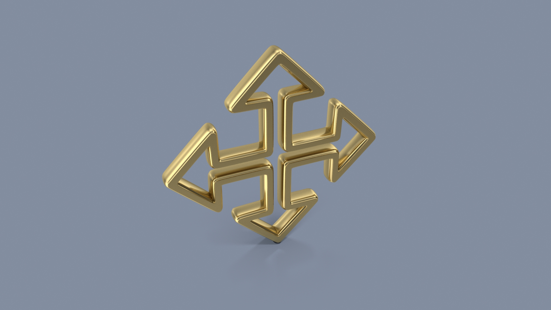 modelo 3d Mover Cursor Símbolo Oro - TurboSquid 2066705