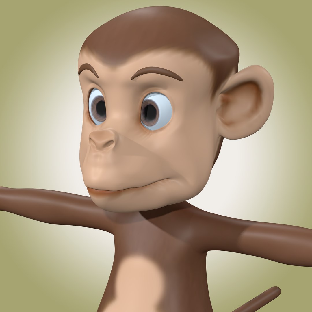 Cartoon Monkey Rig 3D Model - TurboSquid 1971708