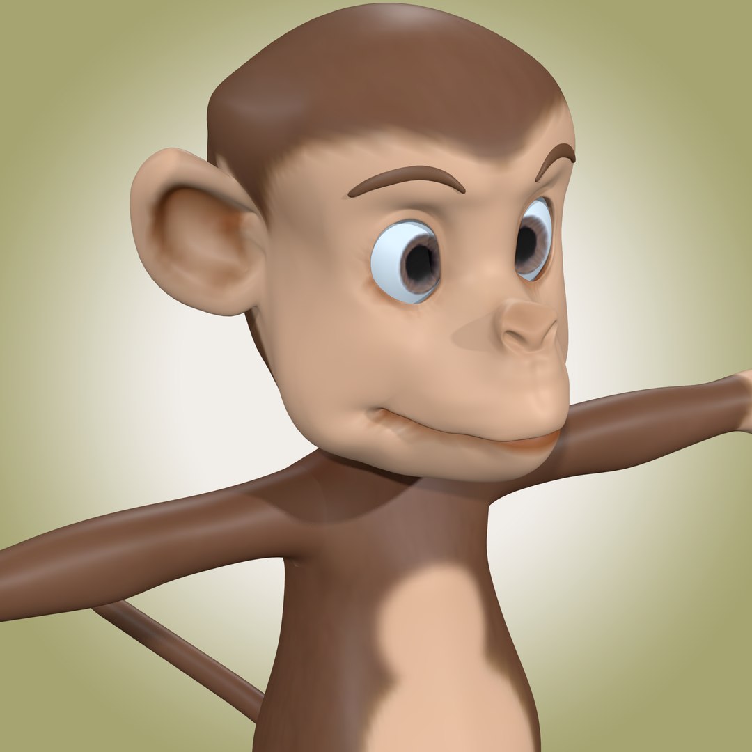 Cartoon Monkey Rig 3D Model - TurboSquid 1971708