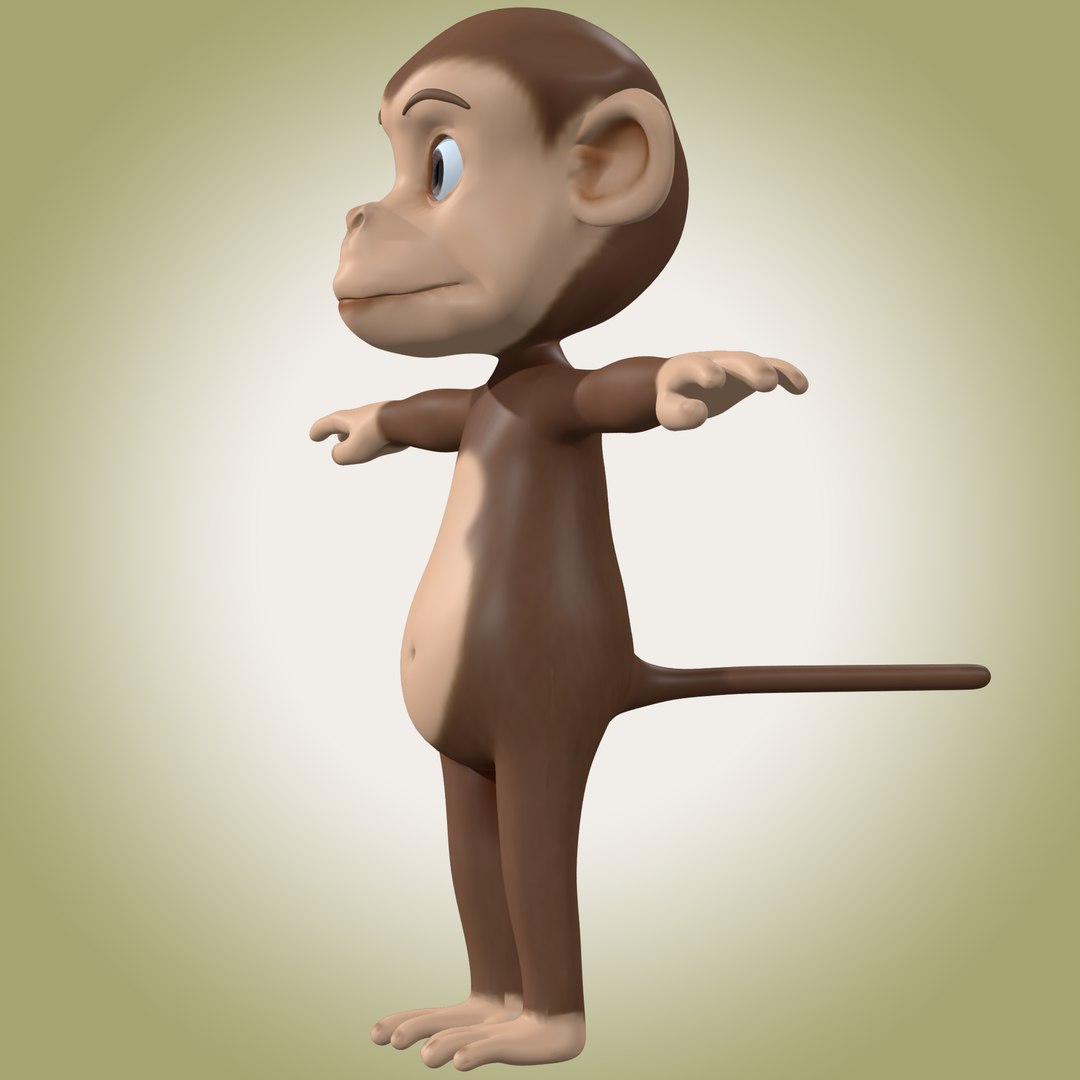 Cartoon Monkey Rig 3D Model - TurboSquid 1971708