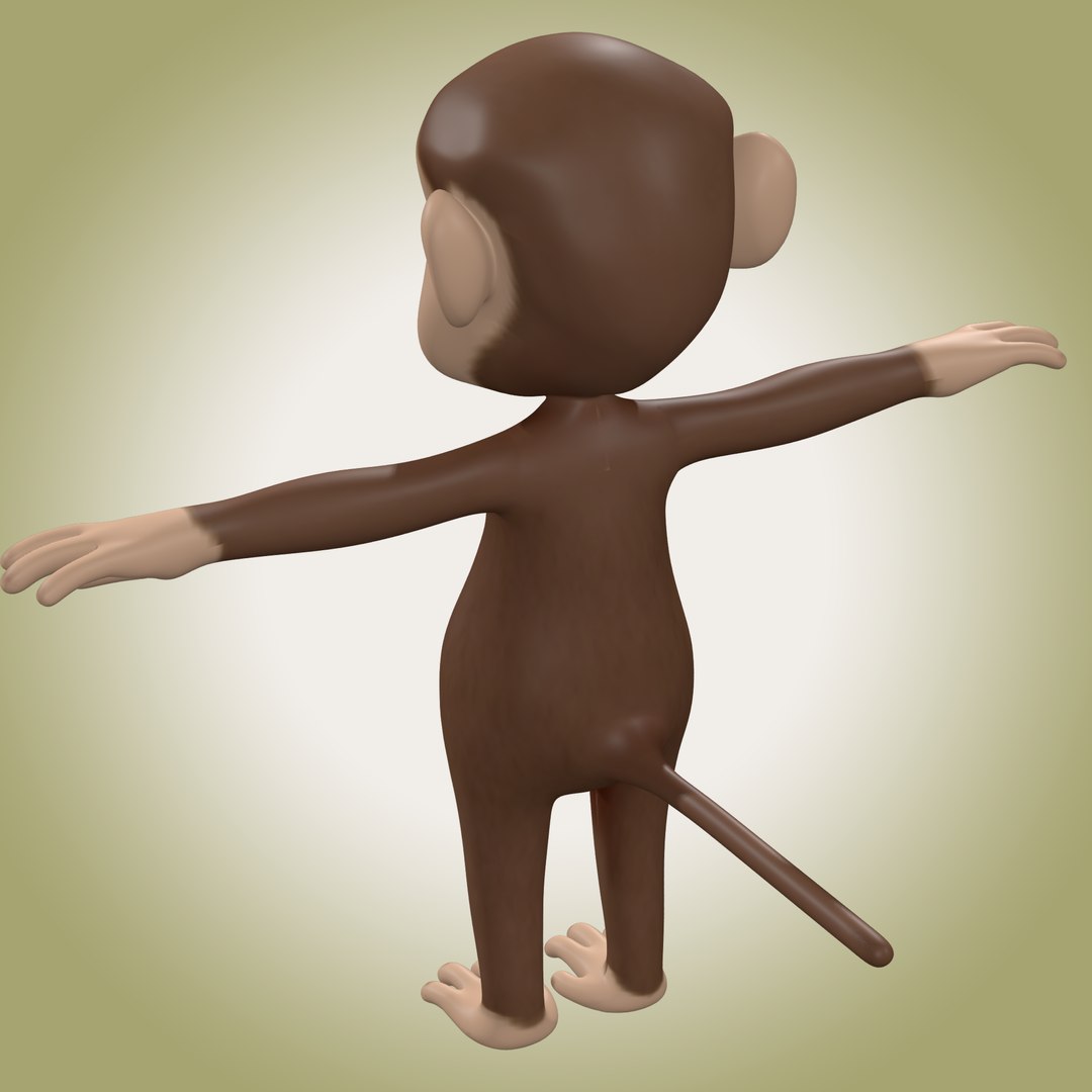 Cartoon Monkey Rig 3D Model - TurboSquid 1971708