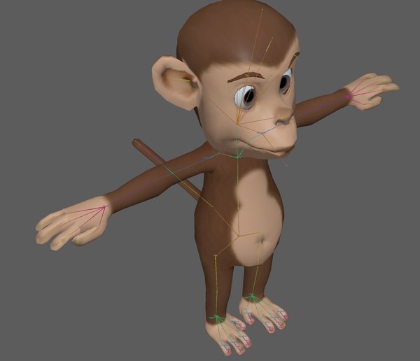 Cartoon Monkey Rig 3D model - TurboSquid 1971708