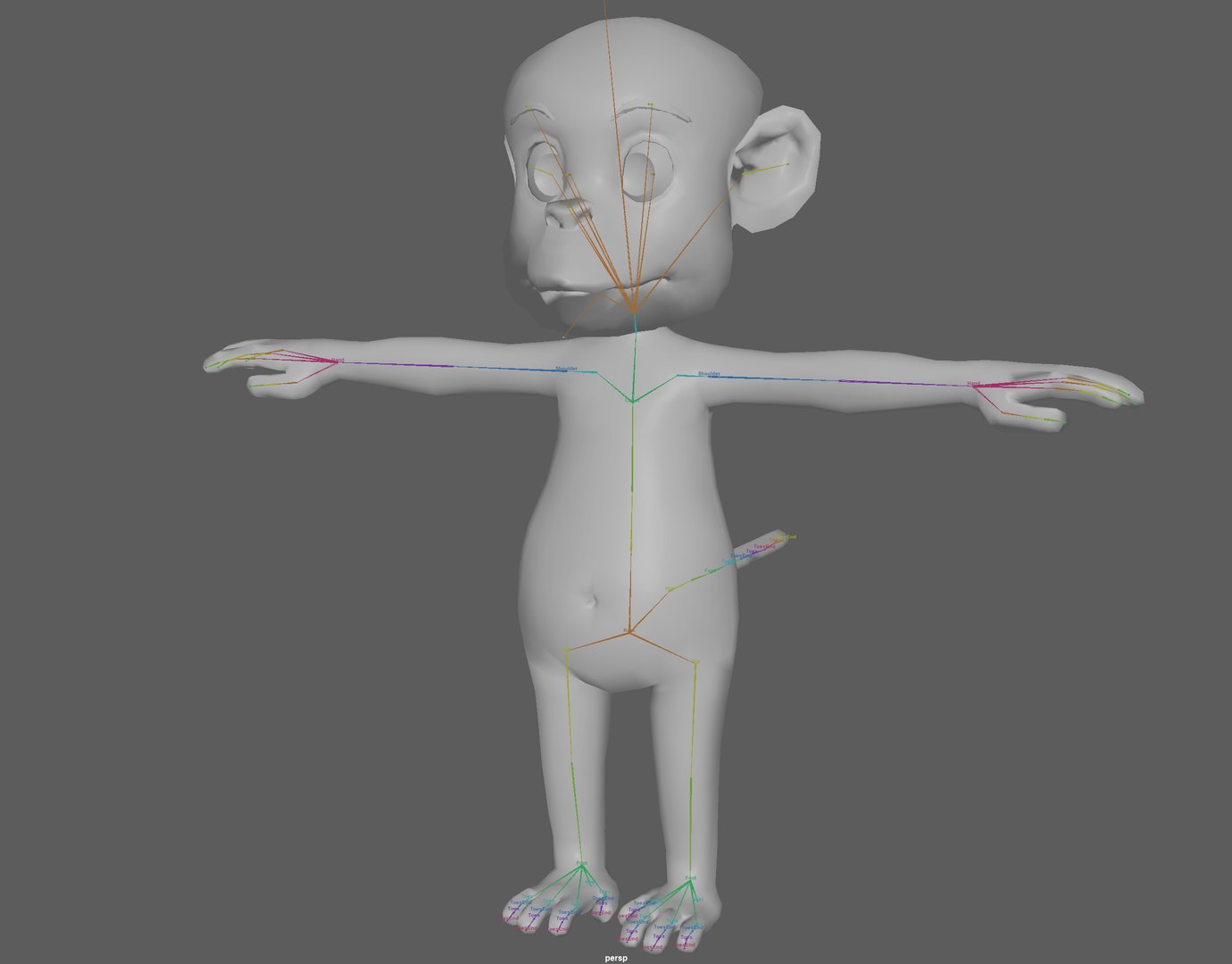 Cartoon Monkey Rig 3D Model - TurboSquid 1971708