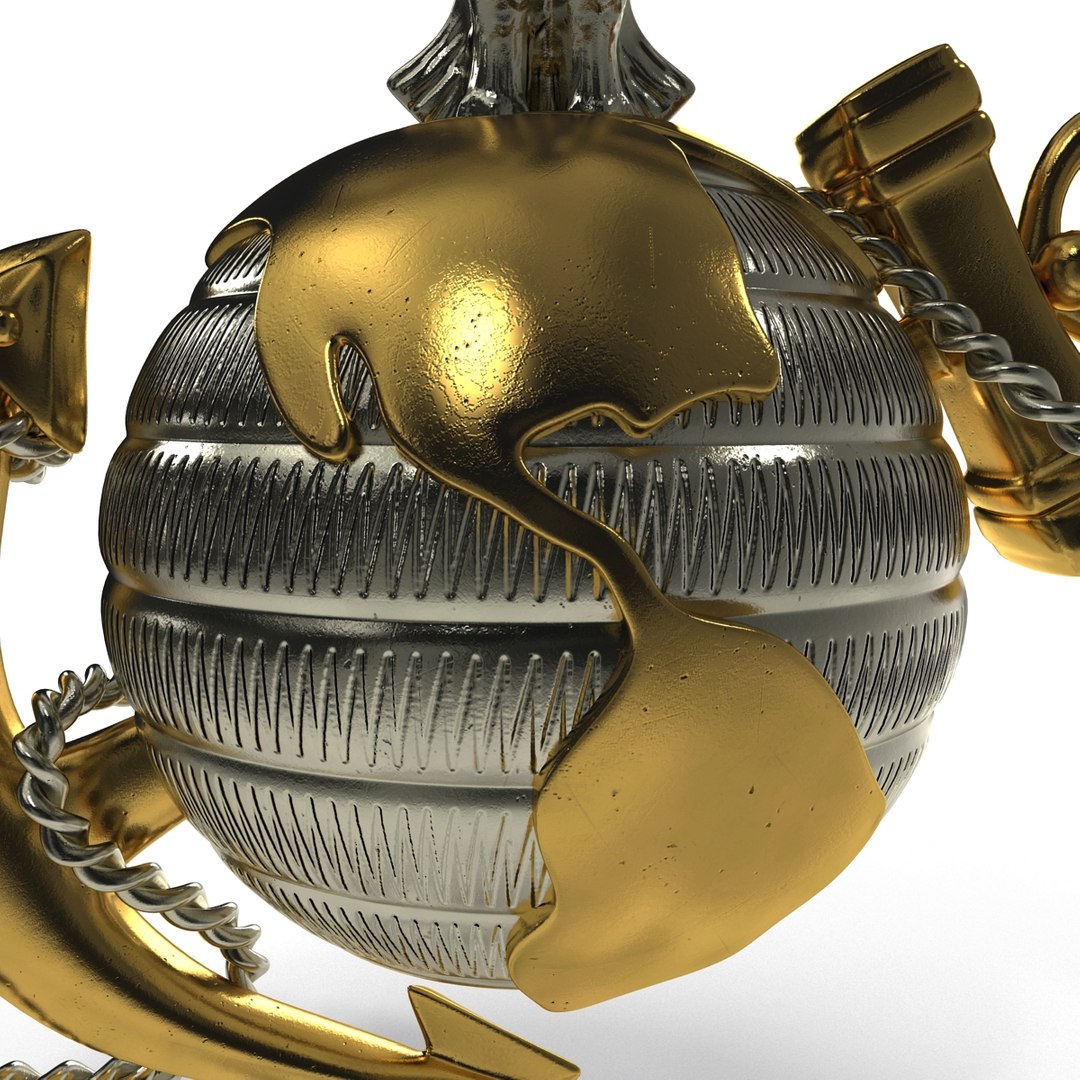 usmc emblem 3d model