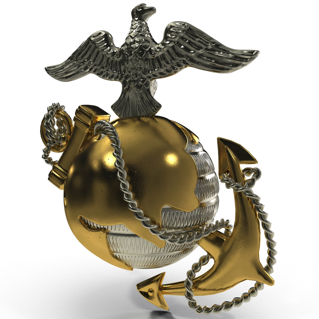 usmc emblem 3d model