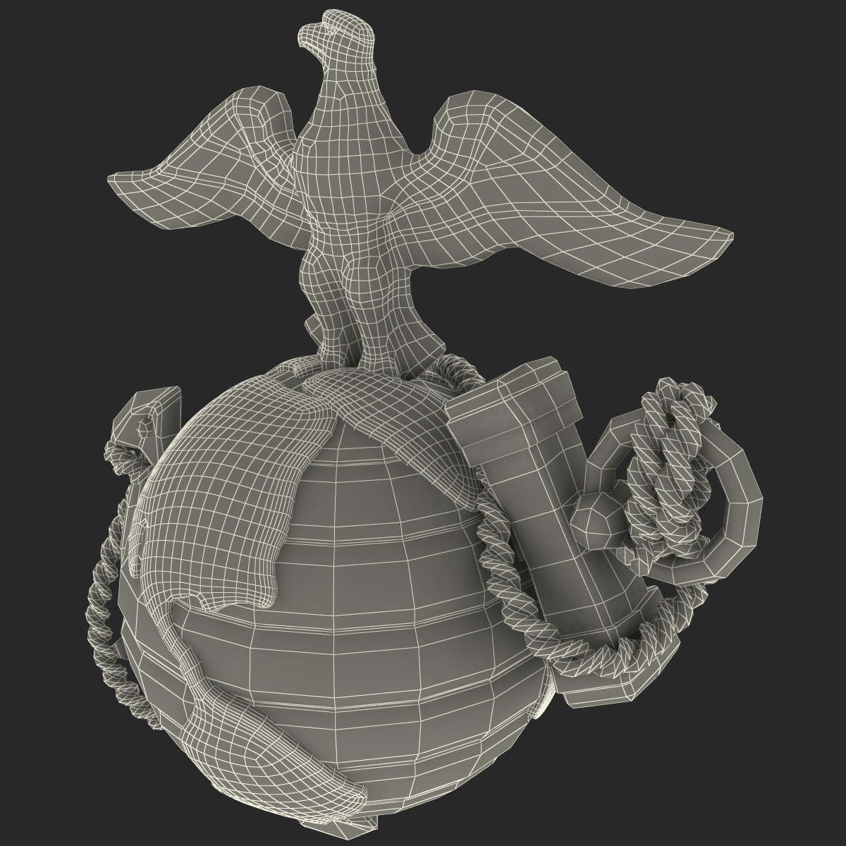usmc emblem 3d model