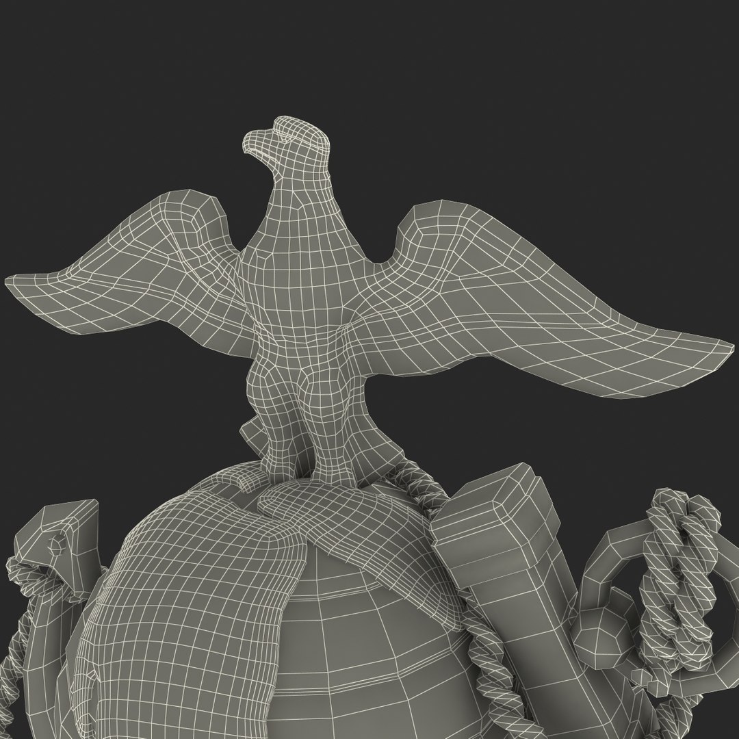usmc emblem 3d model