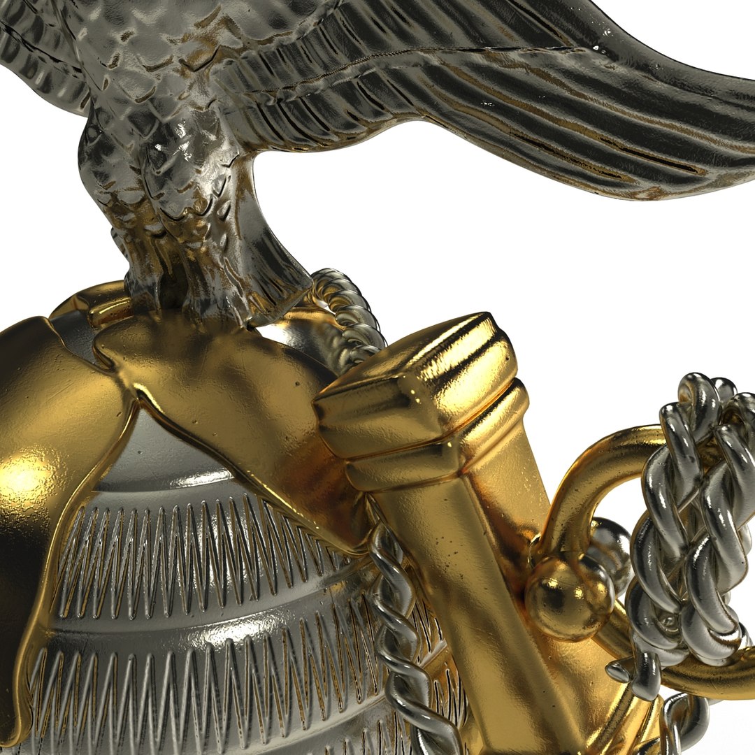 usmc emblem 3d model
