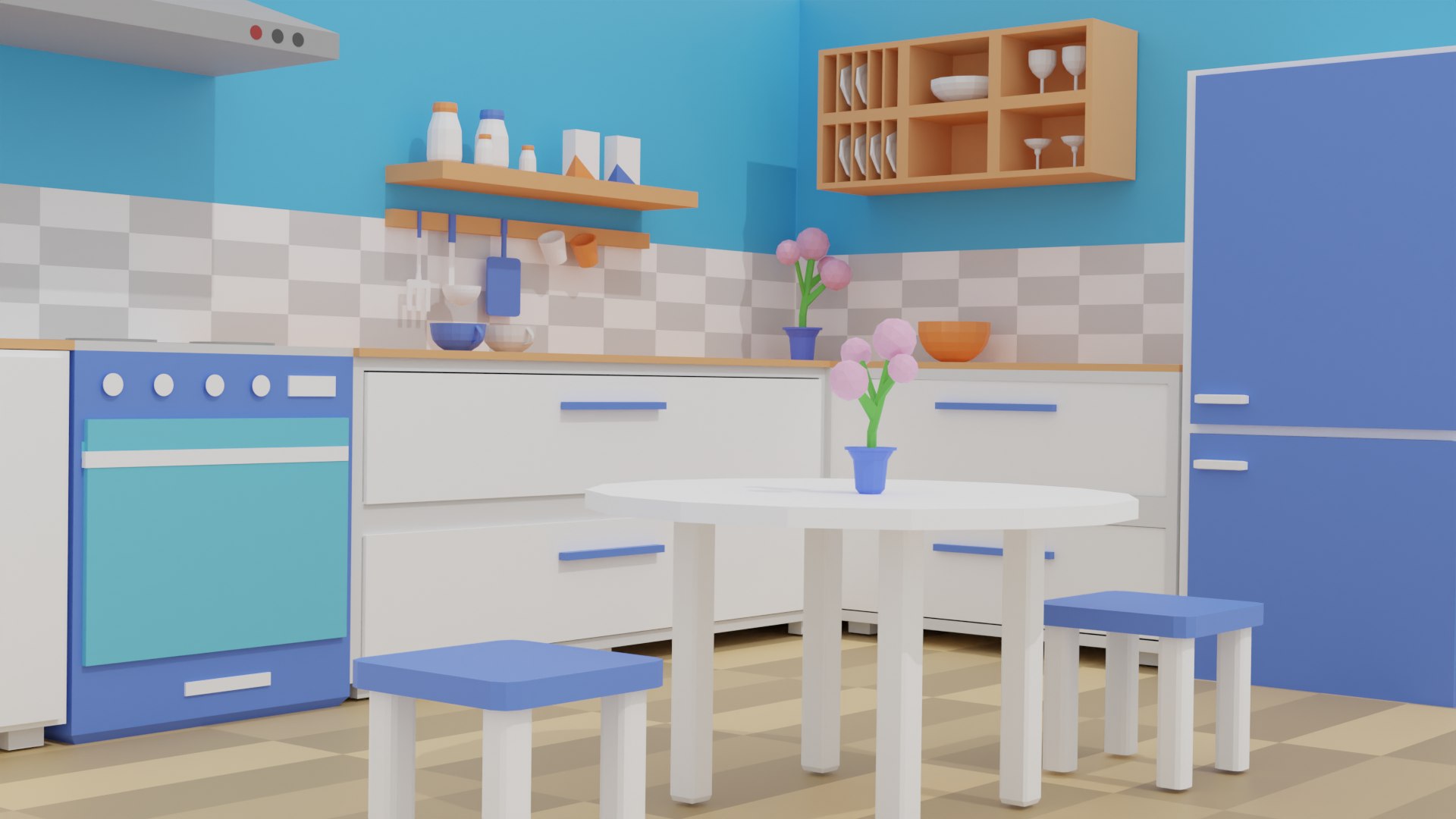 Lowpoly Cartoon KitchenPack 3D 3D Model - TurboSquid 1902271